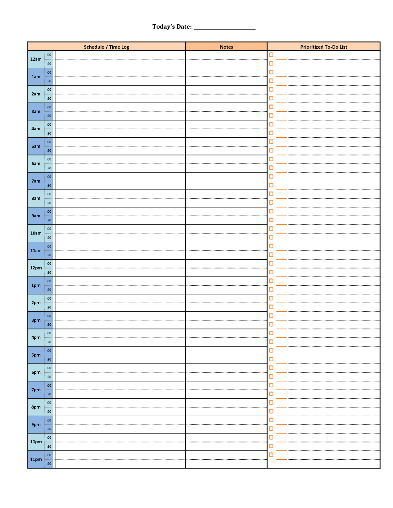 10 The Origin Printable 2023 Daily Hourly Planner With To Do List