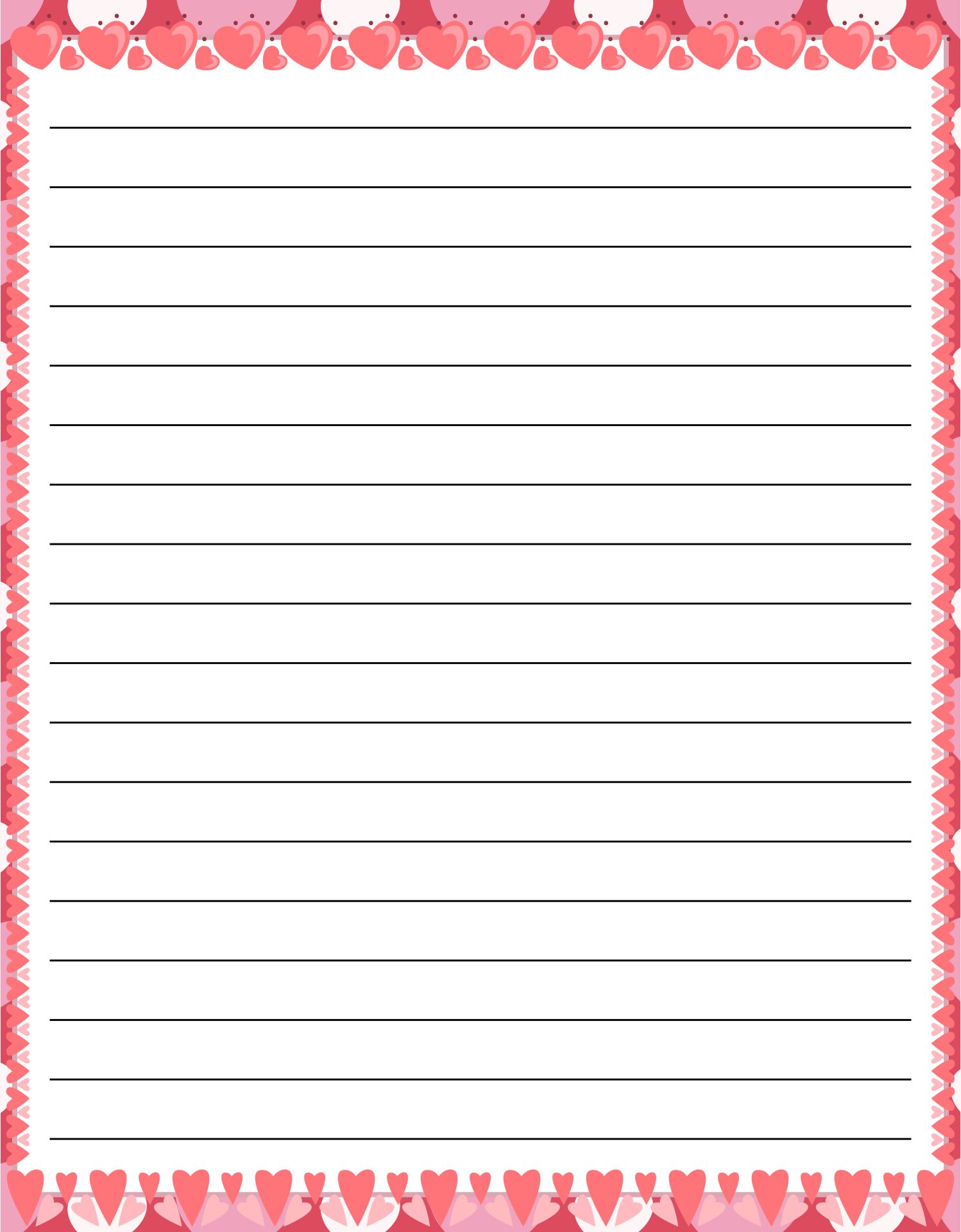 9 Best Images Of Free Valentine Printable Note Paper Printable 