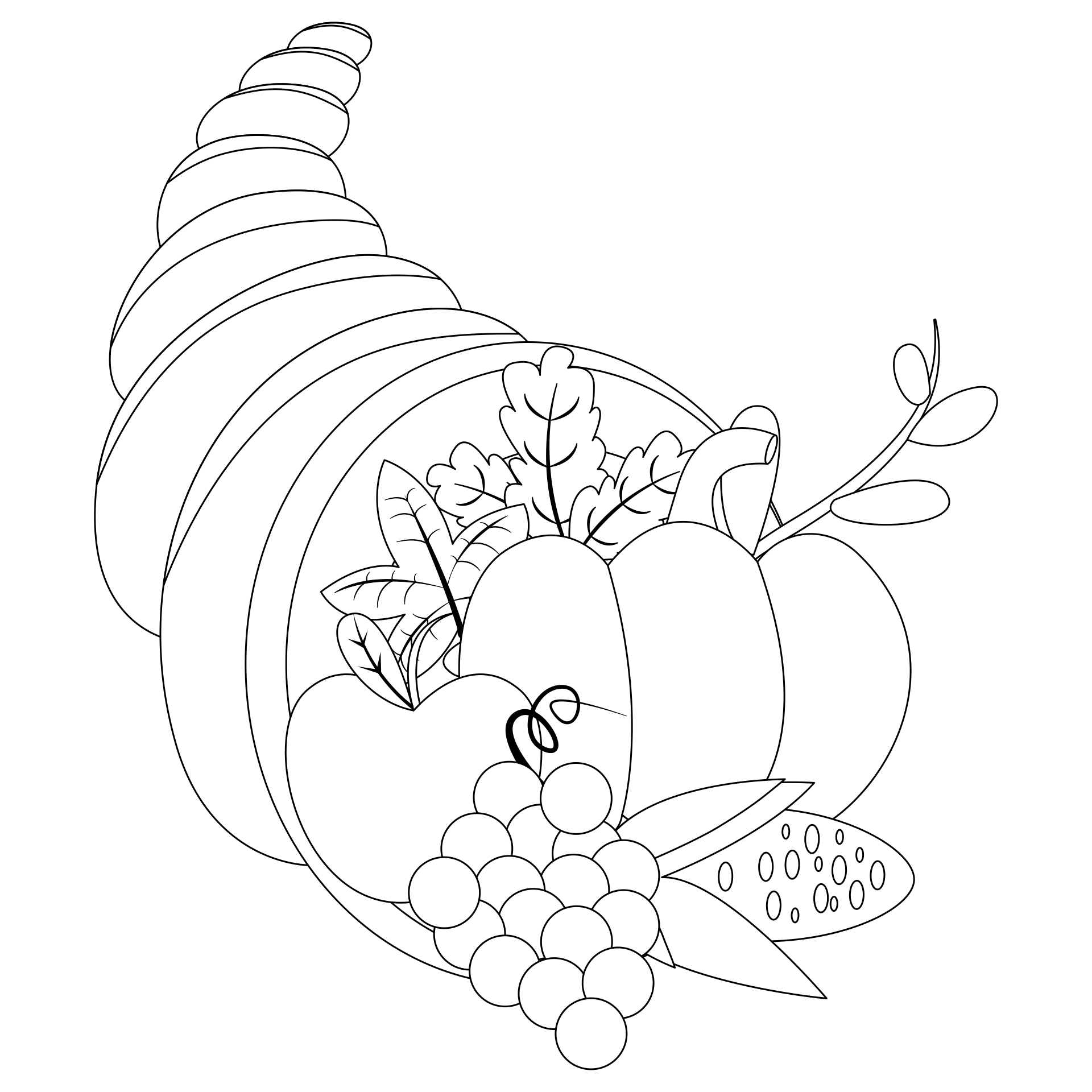 8 Best Images Of Cornucopia Fruit And Vegetable Printables Printable 