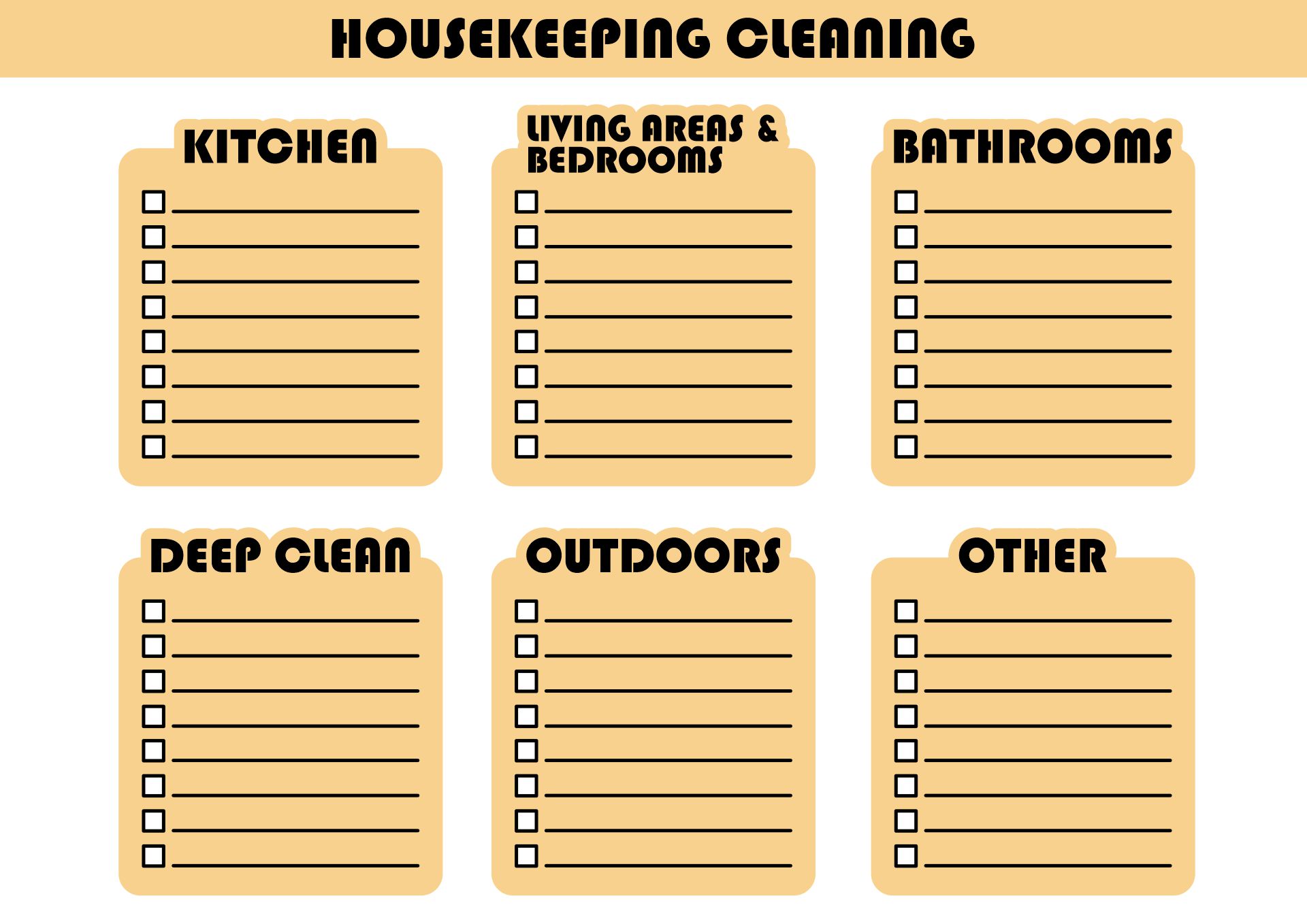 Cleaning Service Checklist Template Excel Templates