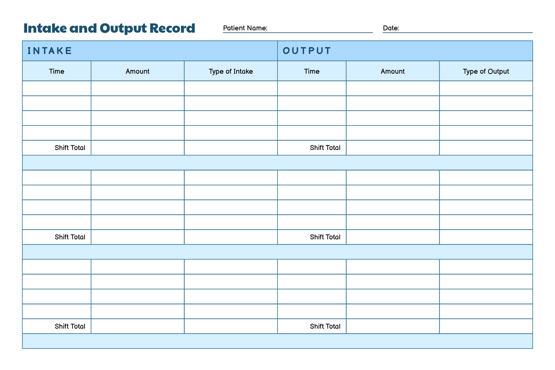 8 Best Images Of Printable Fluid Intake Charts Fluid Intake And 