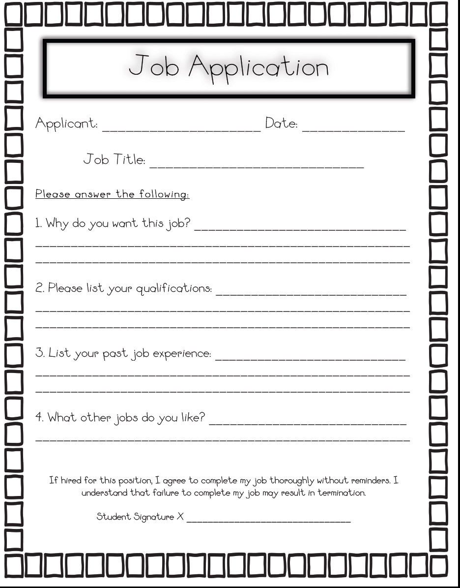 6 Best Images of Printable Job Application Worksheets - Meet the Artist ... 6 Best Images of Printable Job Application Worksheets - Meet the Artist ...