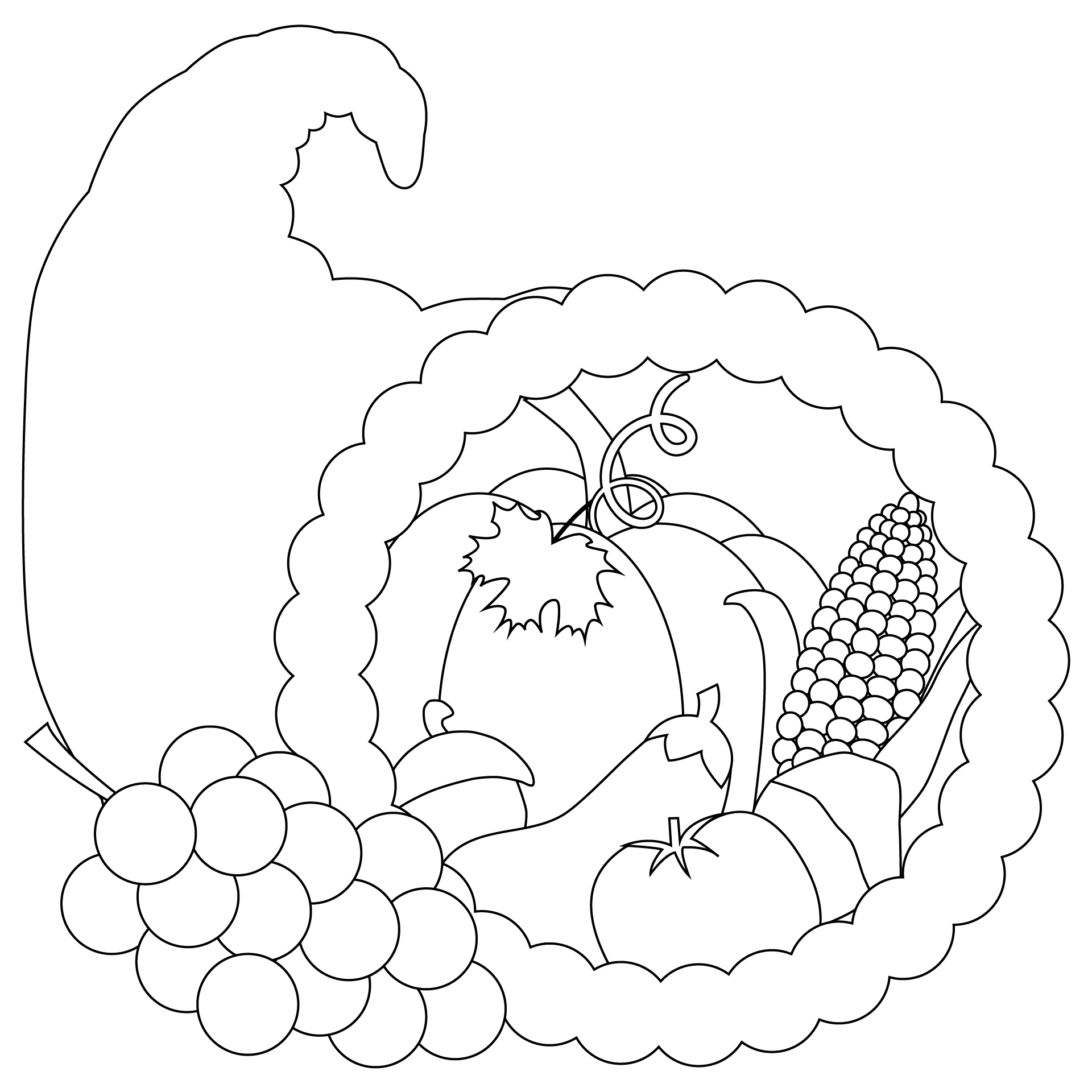 8 Best Images Of Cornucopia Fruit And Vegetable Printables Printable 