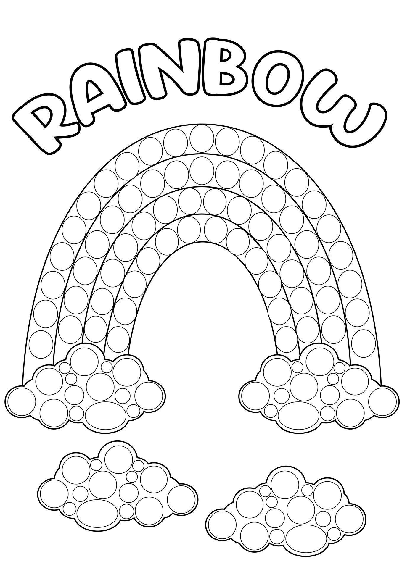 6 Best Images Of Rainbow Do A Dot Art Printables Rainbow Dot Marker