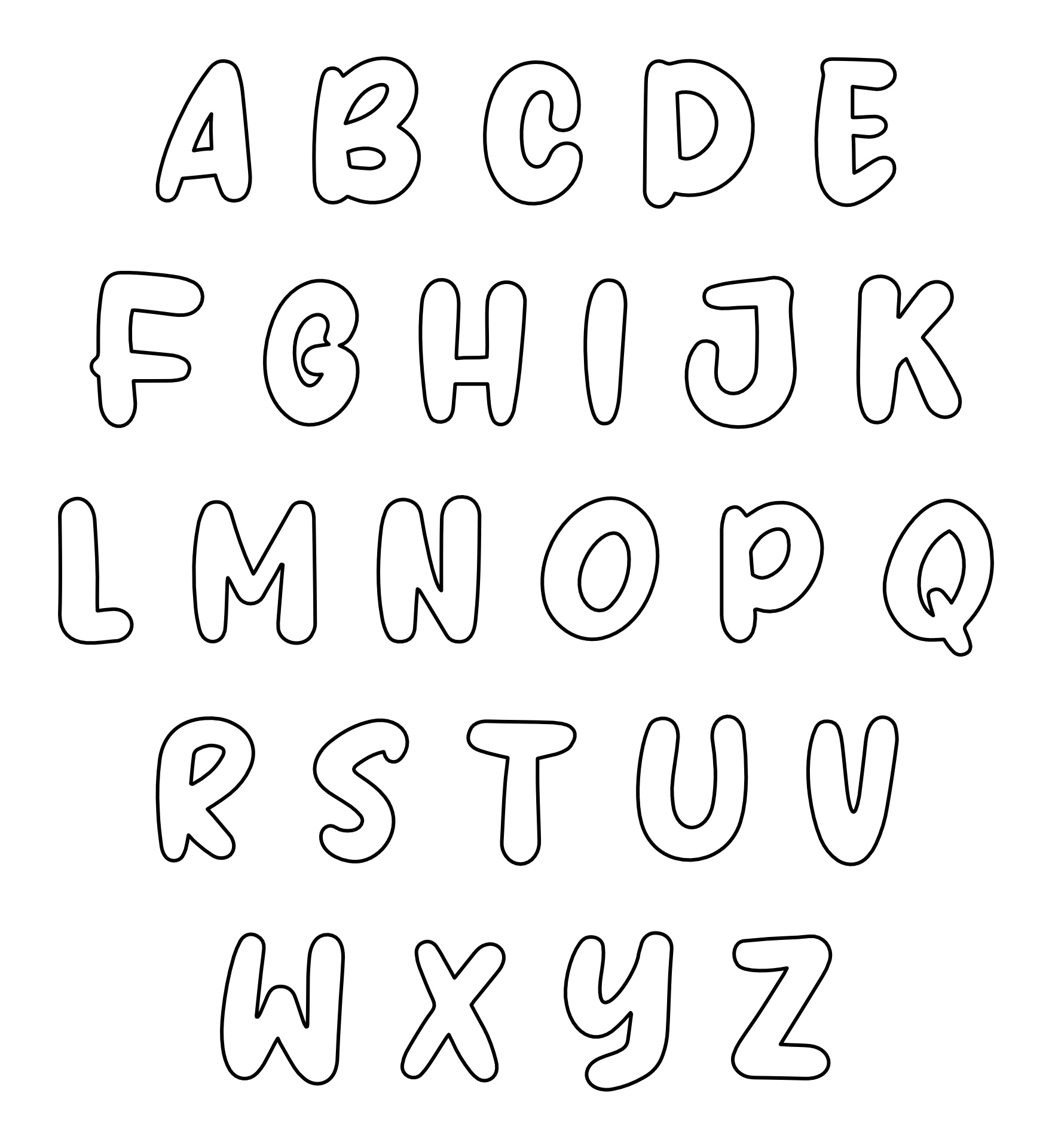 Large Printable Alphabet Letters