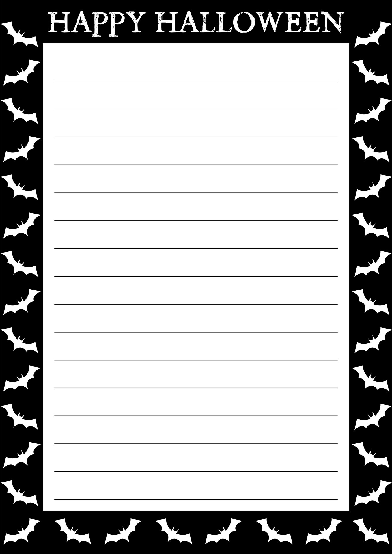 Printable Halloween Border Paper