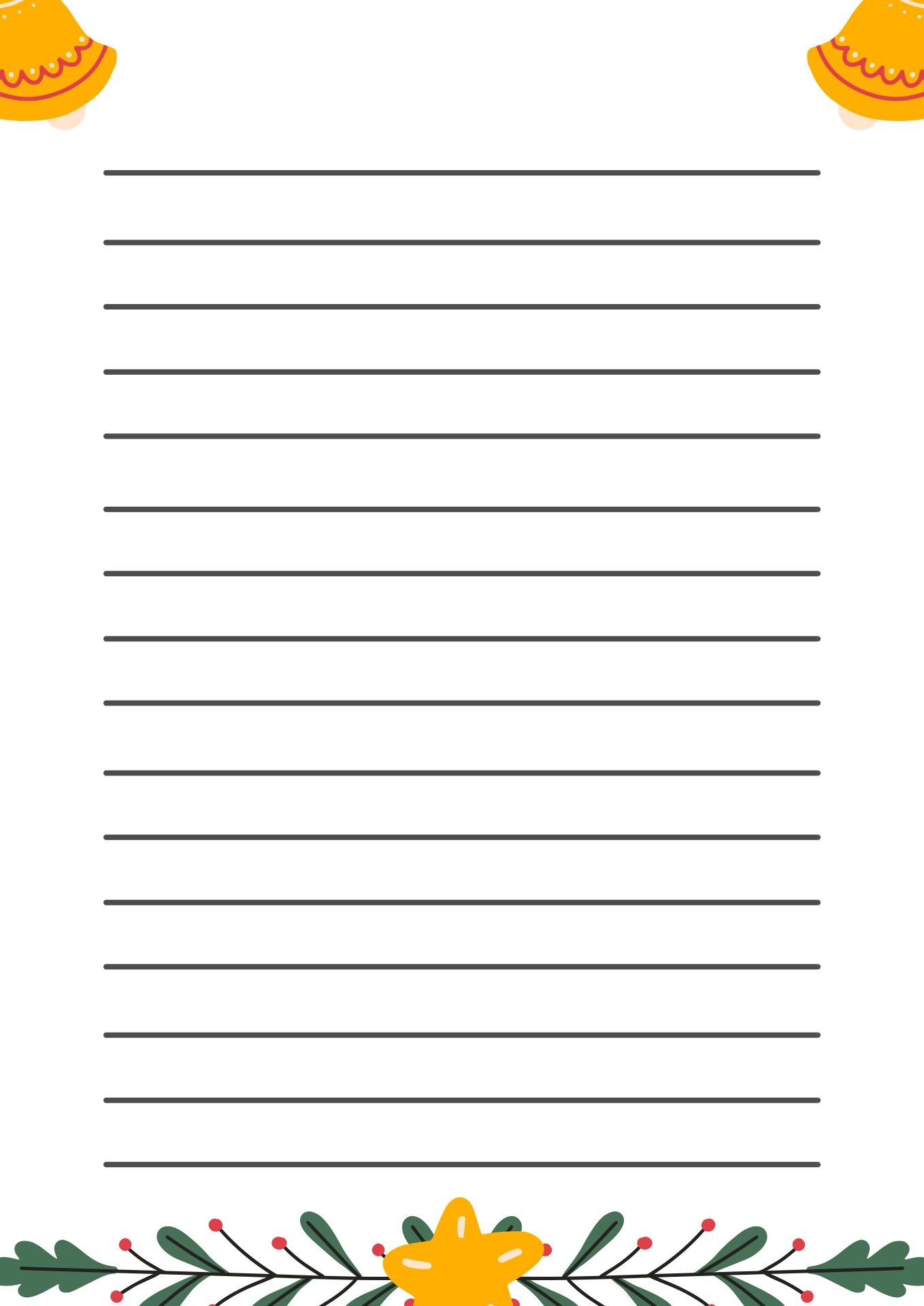 8 Best Images Of Printable Christmas Lined Paper With Borders 
