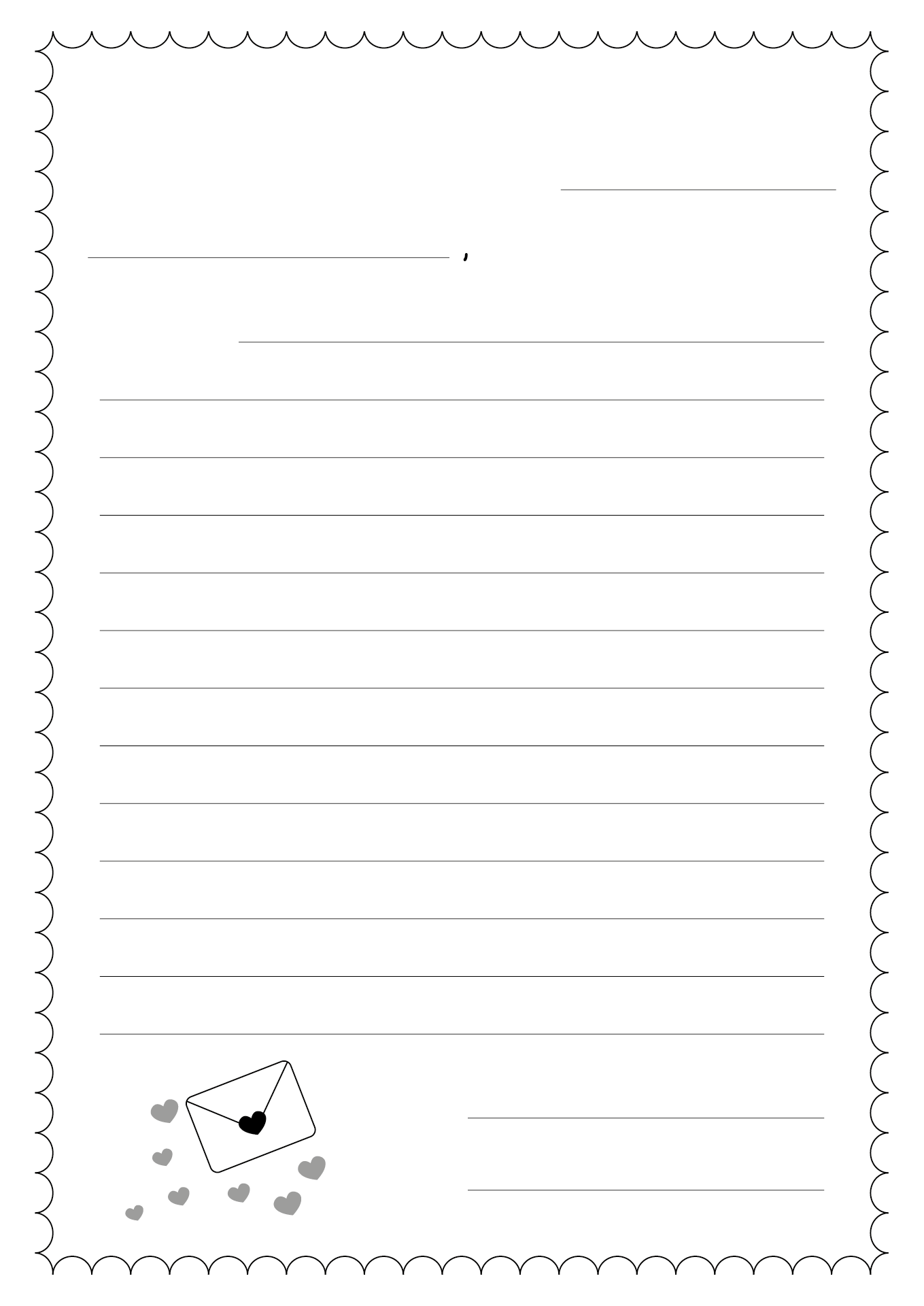 5 Best Images Of Free Printable Letter Writing Paper For Kids Free