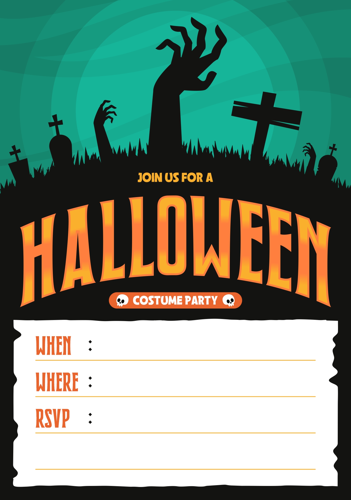 6 Best Images Of Free Printable Blank Halloween Invitations Halloween 