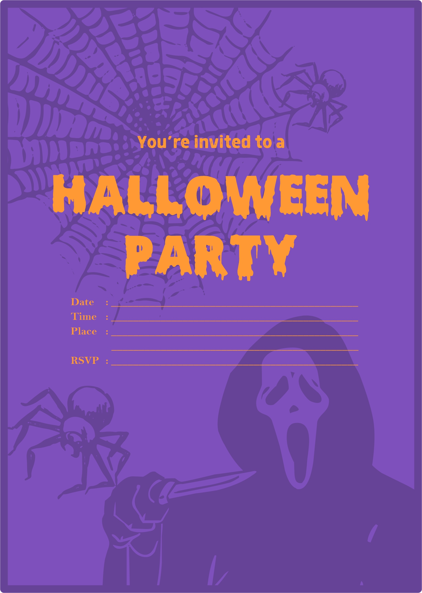 Free Printable Blank Halloween Invitations