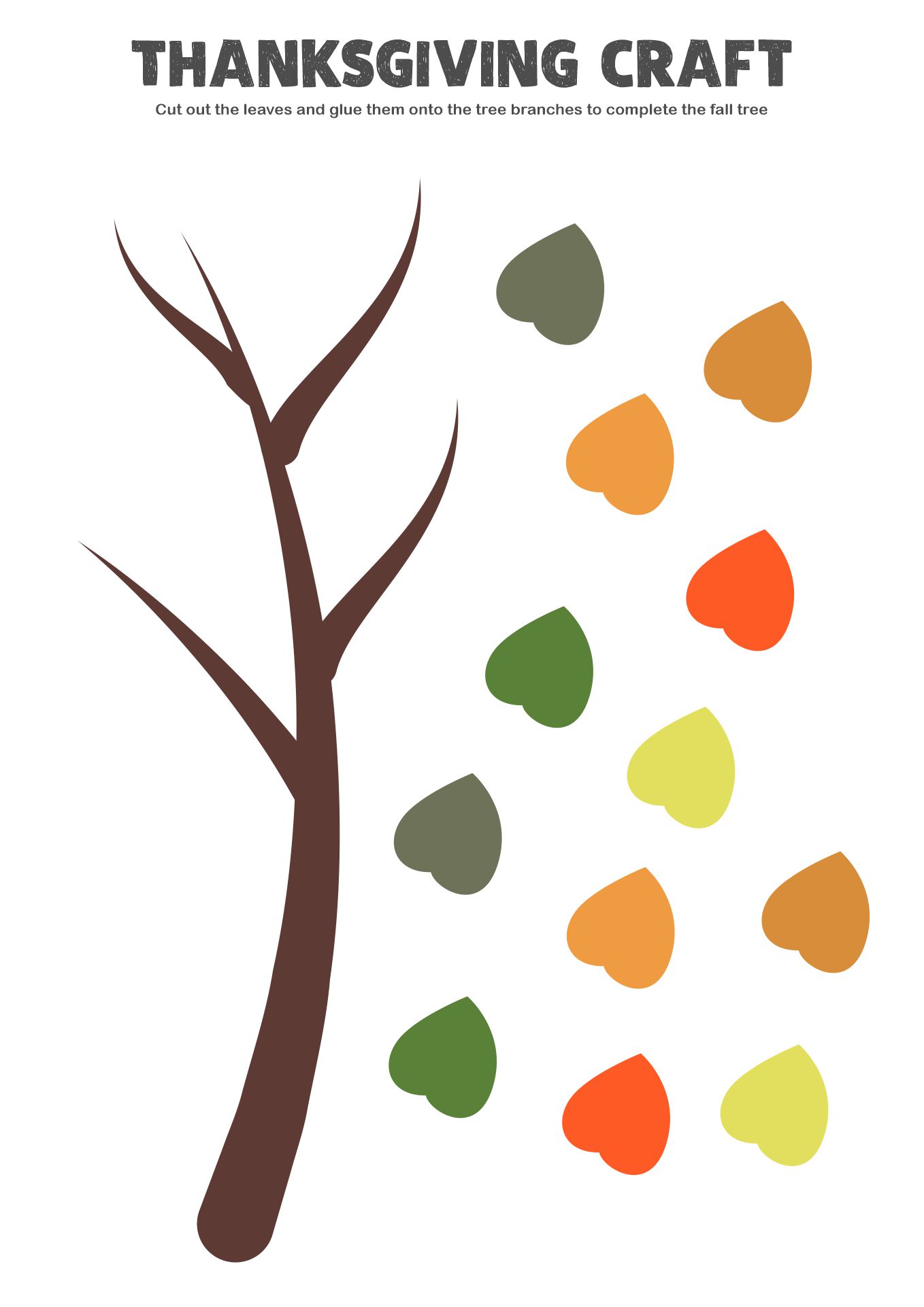 Cut Out Printable Thanksgiving Crafts