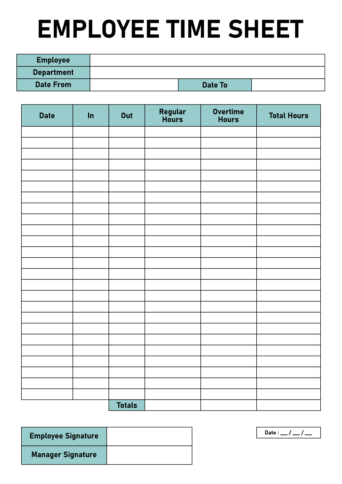 8 Best Images Of Blank Printable Timesheets Free Printable Timesheet 