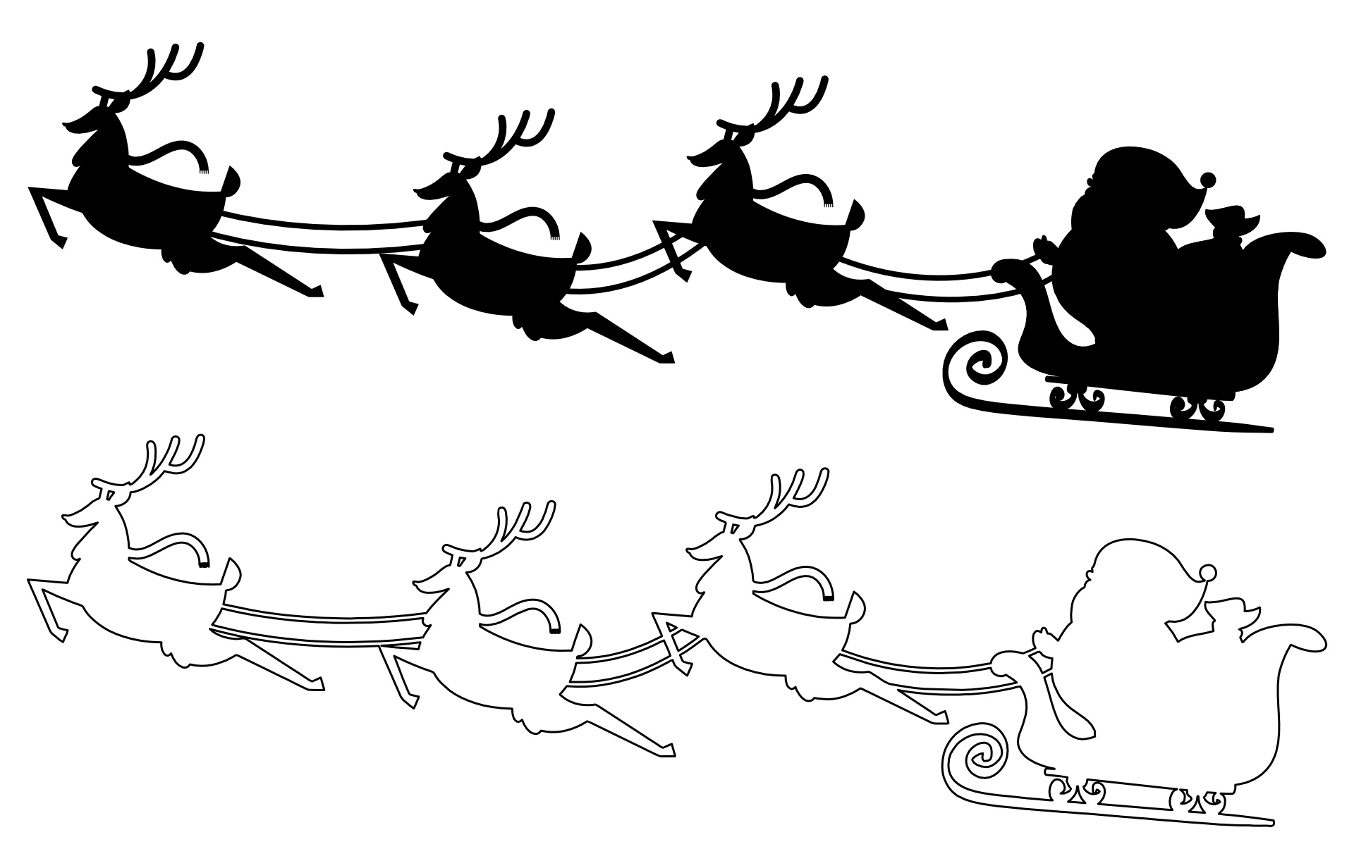 8 Best Images Of Printable Templates Christmas Sleigh Santa Sleigh 