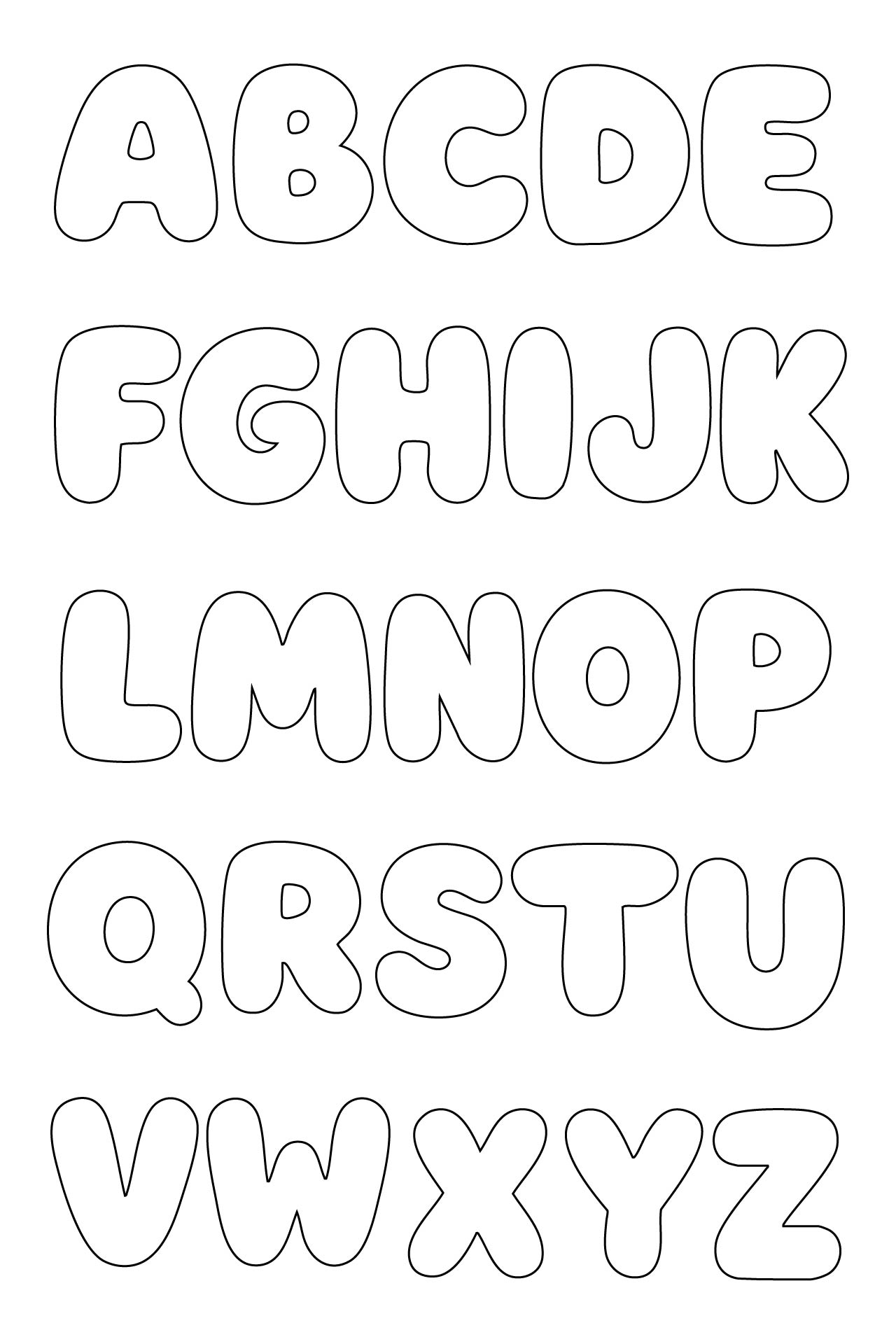 Printable Coloring Alphabet Letters