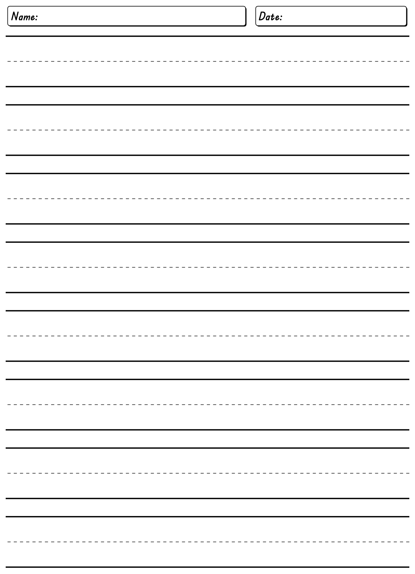 Cursive Writing Worksheets Blank