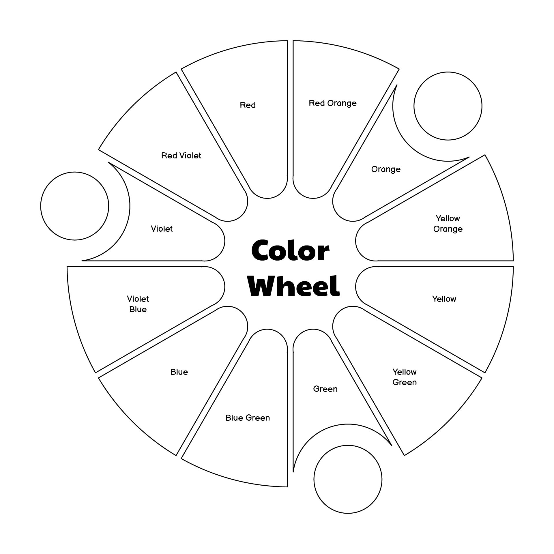 6 Best Images Of Color Wheel Printable For Students Blank Color Wheel 