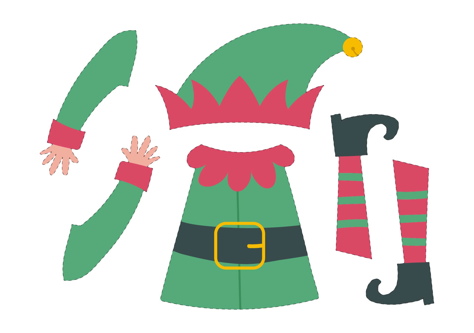 4 Best Images Of Felt Elf Hat Pattern Printable Printable Elf Hat 