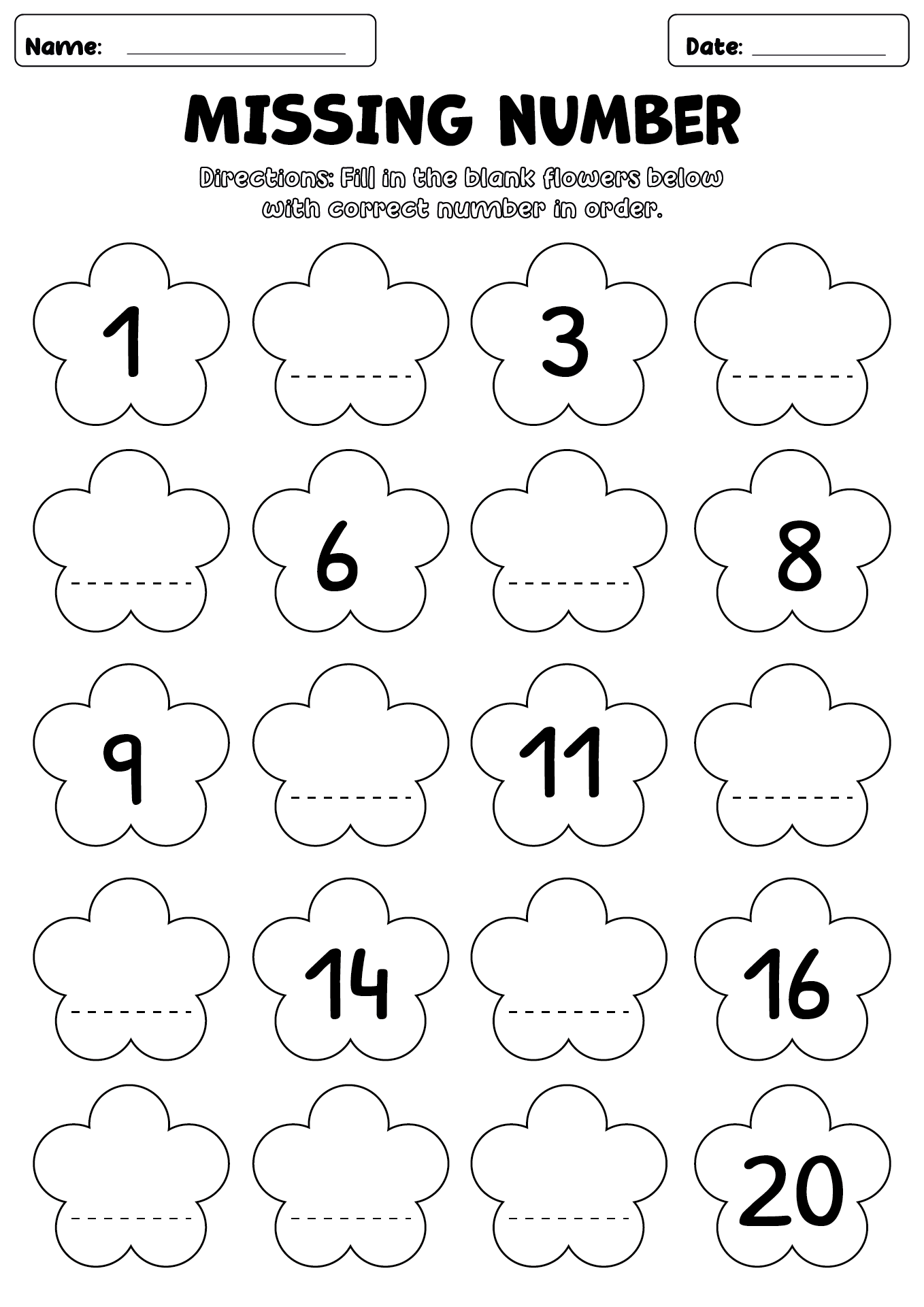 5 Best Images Of Writing Numbers 1 20 Printables Math Worksheets 