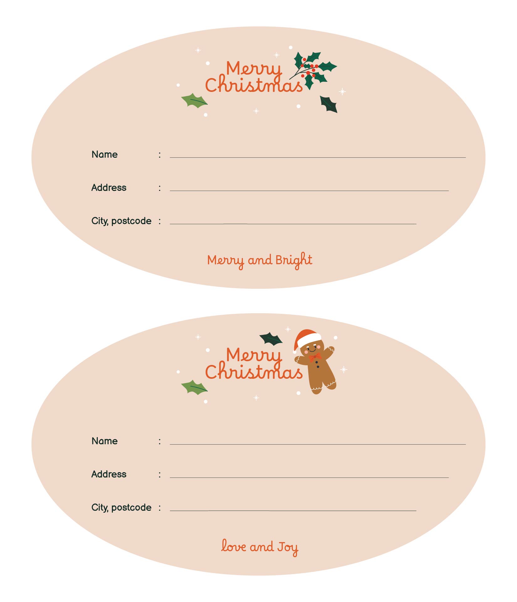 6 Best Images Of Printable Christmas Labels On Avery Labels Free 