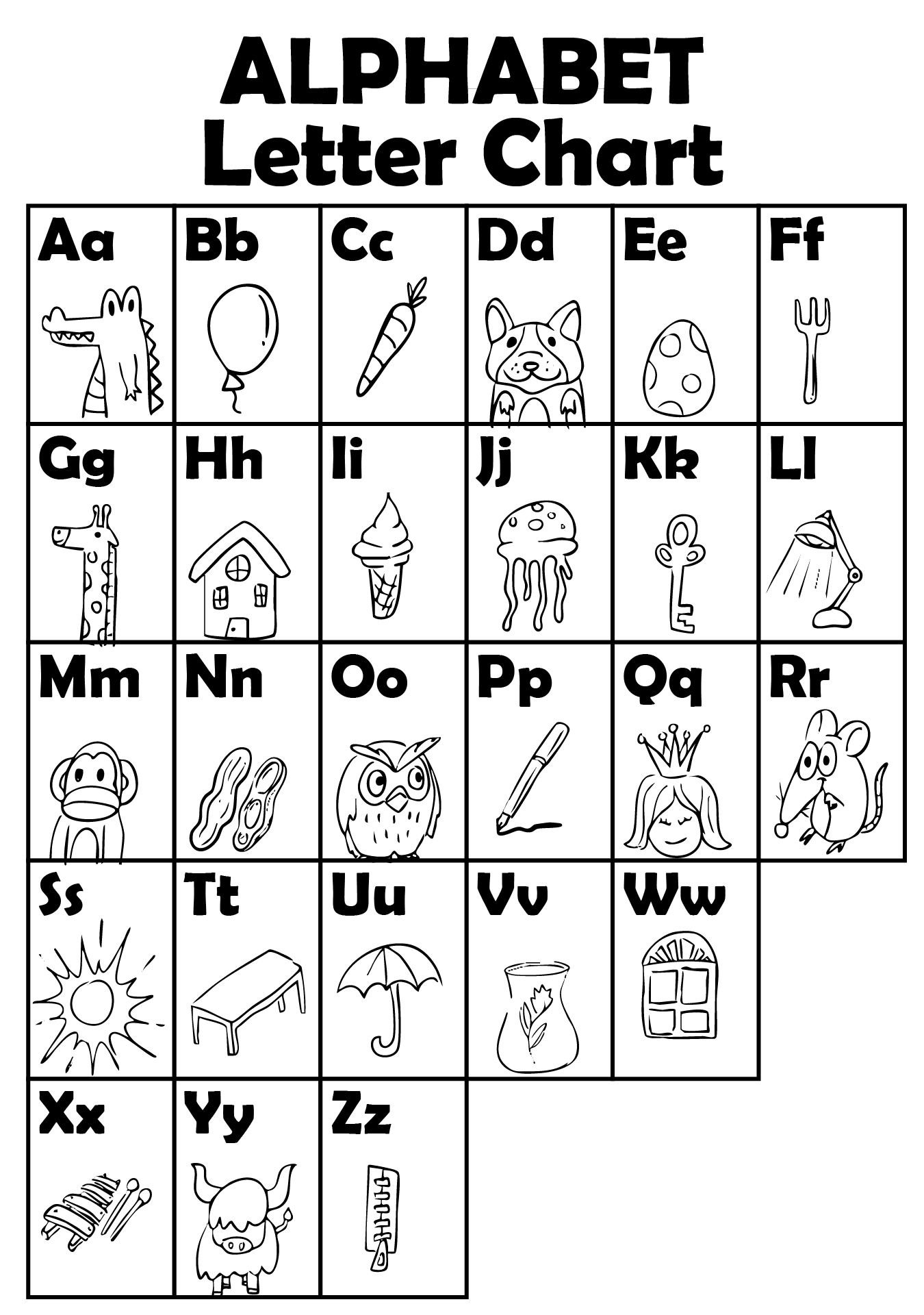 7 Best Images Of Printable Letter Chart Free Printable Alphabet Chart 