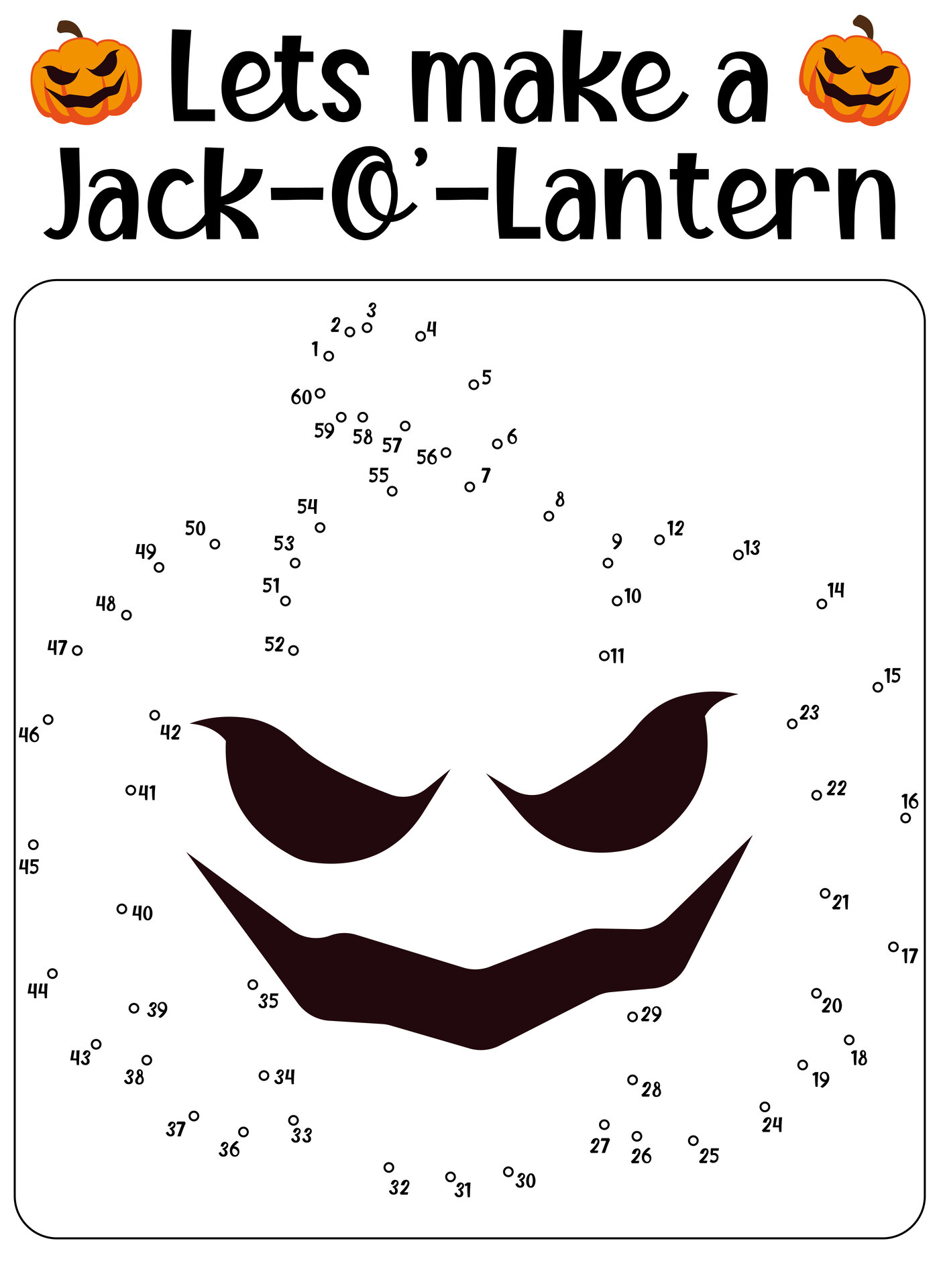Connect The Dots Printable Halloween Printable Templates