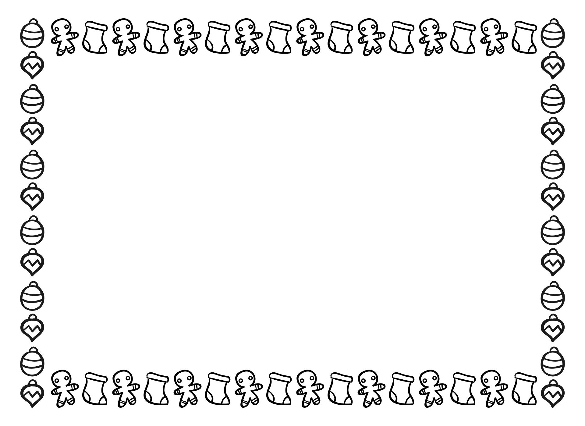 10 Best Printable Christmas Borders Landscape - printablee.com