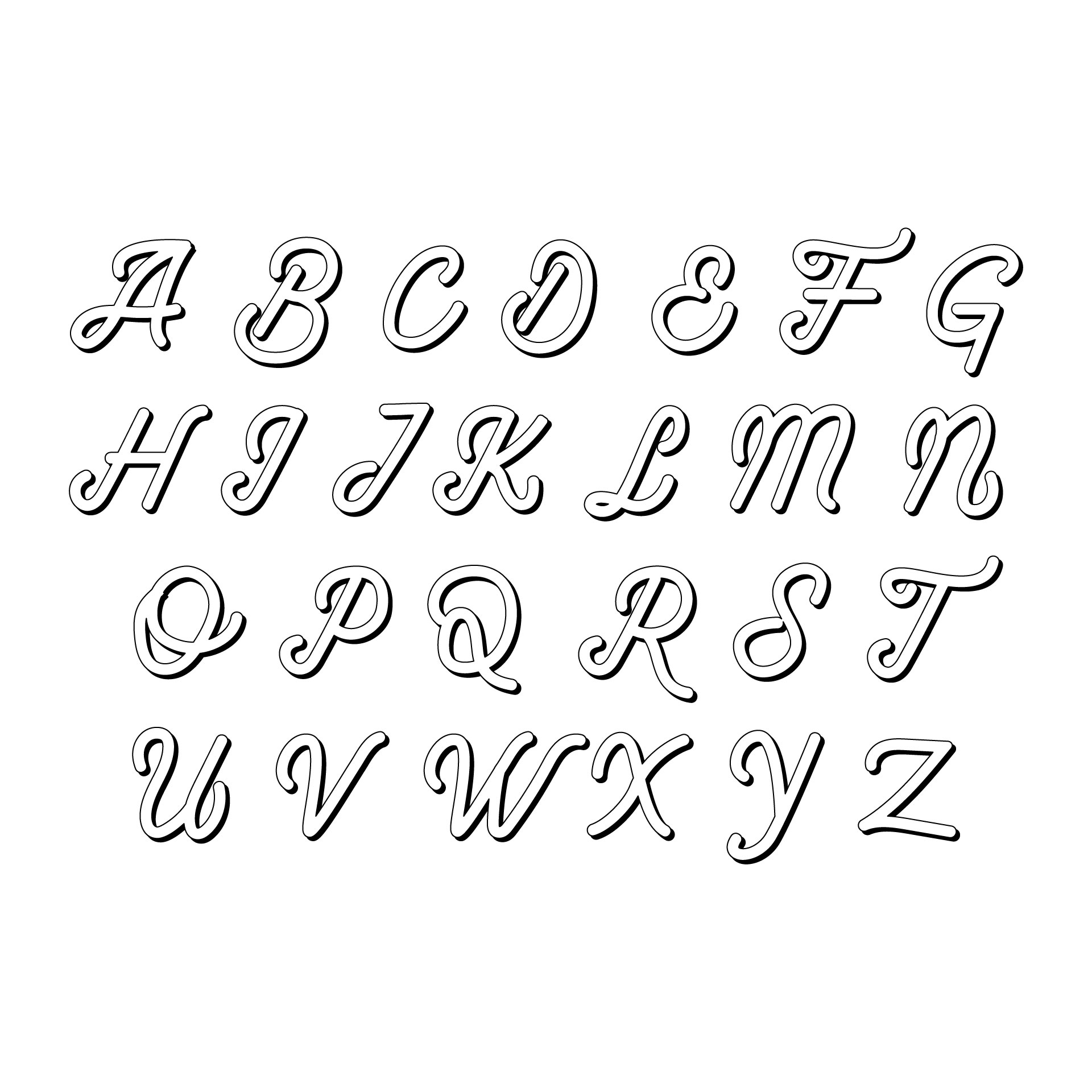 10 Best Printable Large Script Letters Printablee