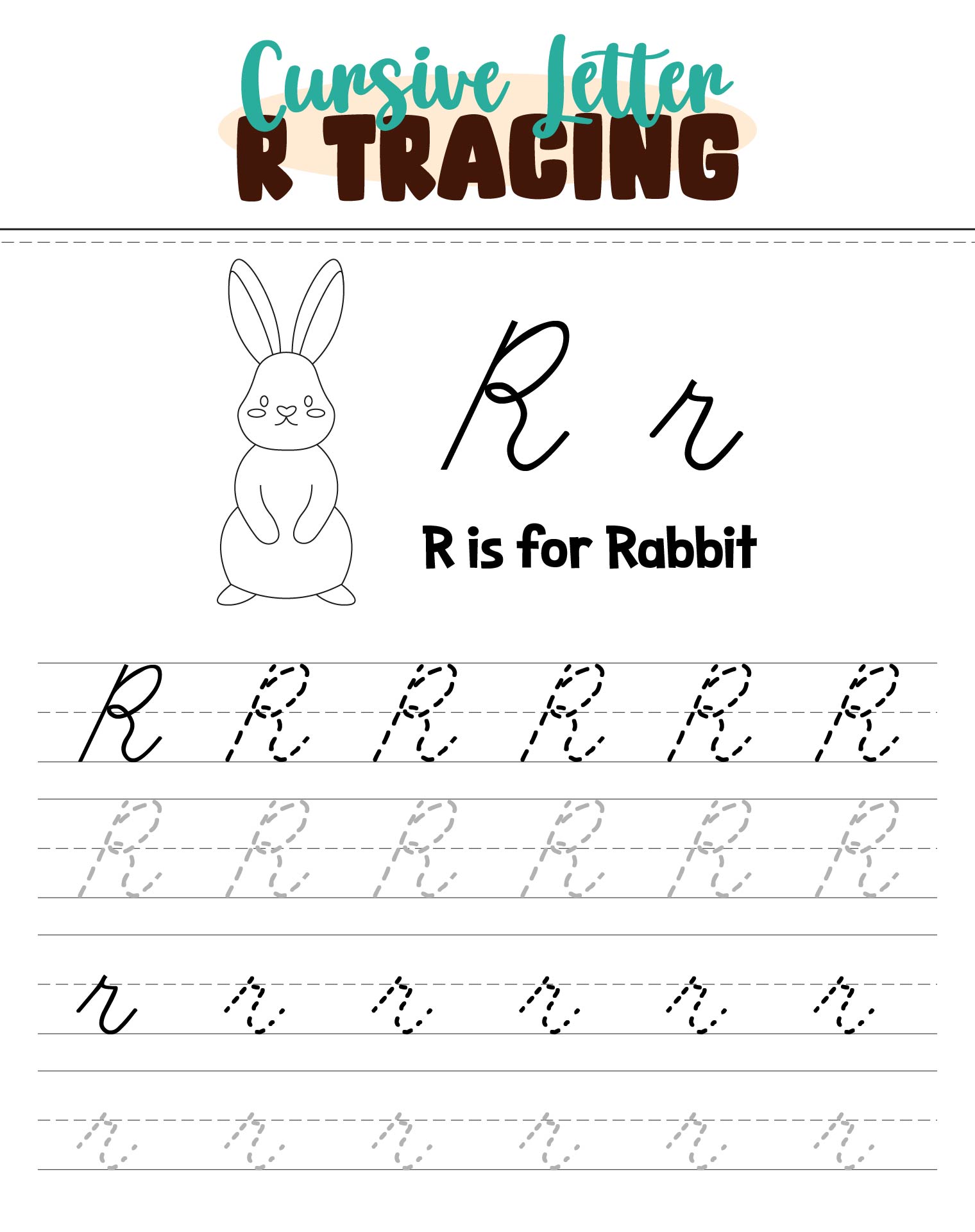 Best Images Of Printable Cursive Letter R Free Printable Cursive My