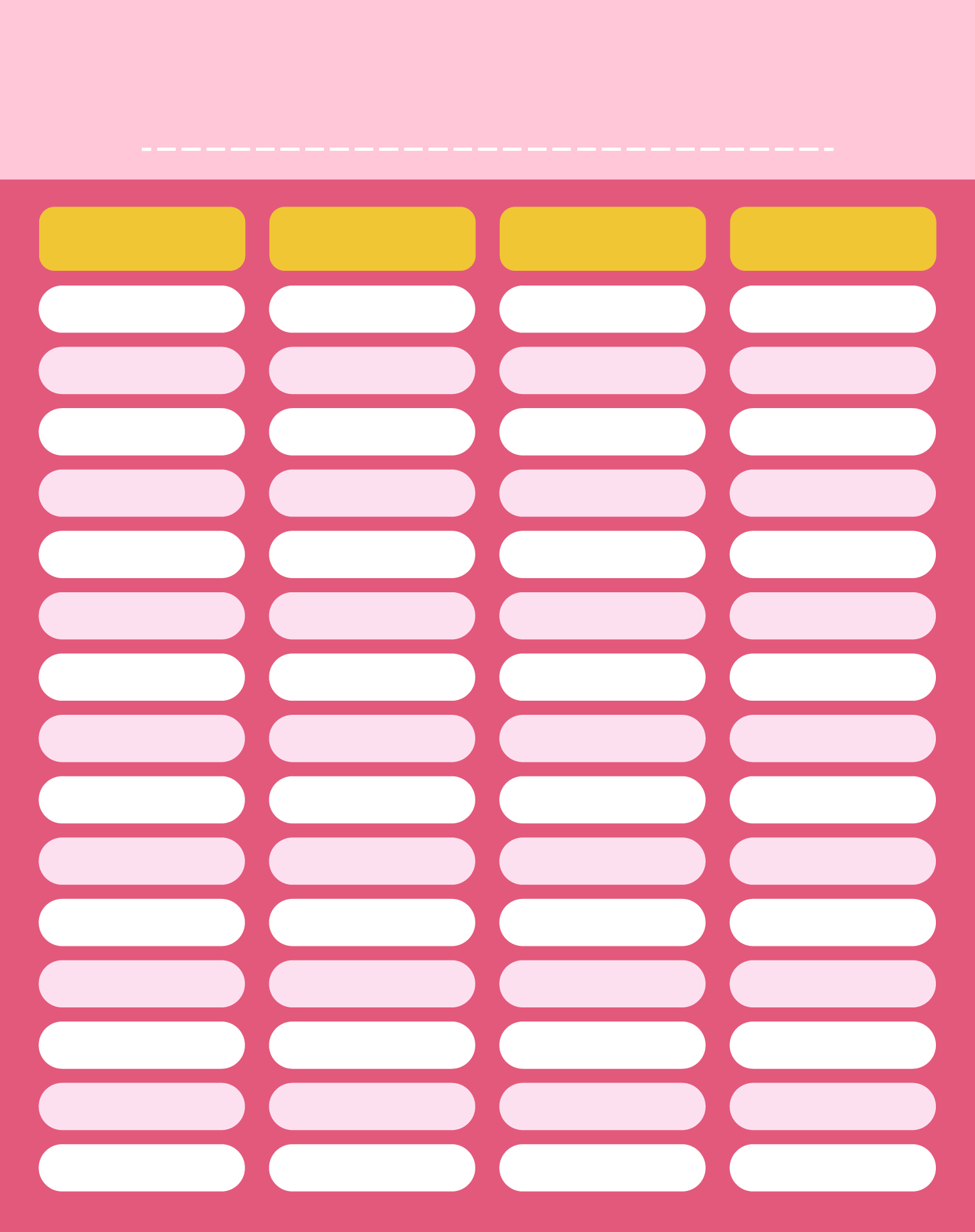 Column Template 5 Columns 10 Free PDF Printables Printablee