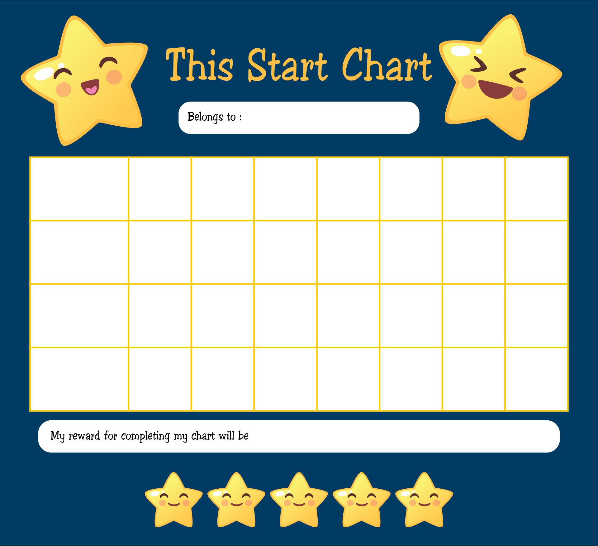 Blank Reward Chart Template - Sarseh.com Blank Reward Chart Template - Sarseh.com