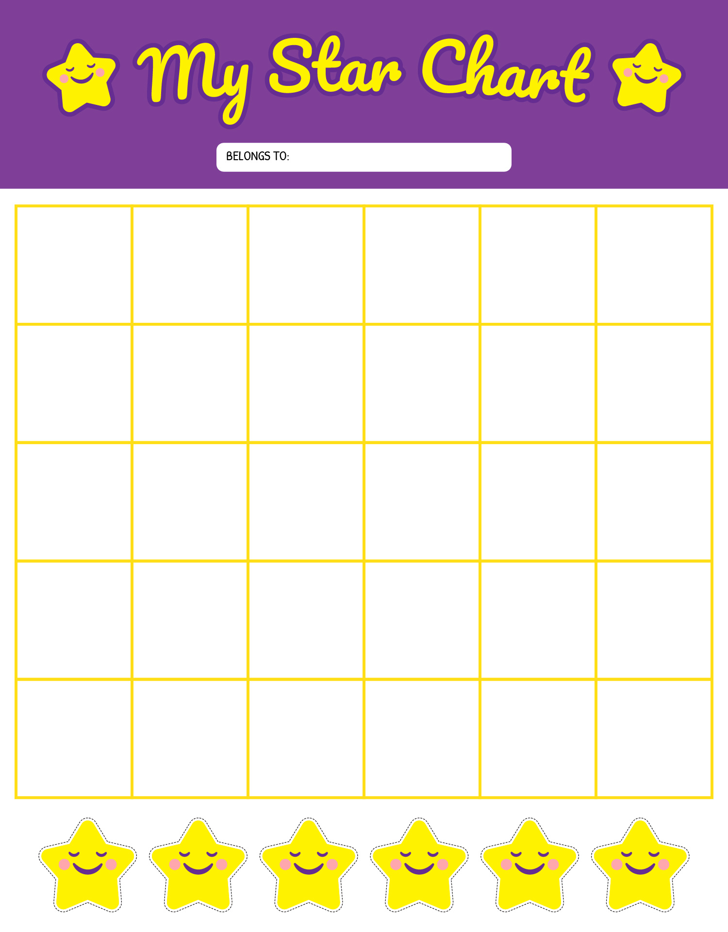 Printable Sticker Charts