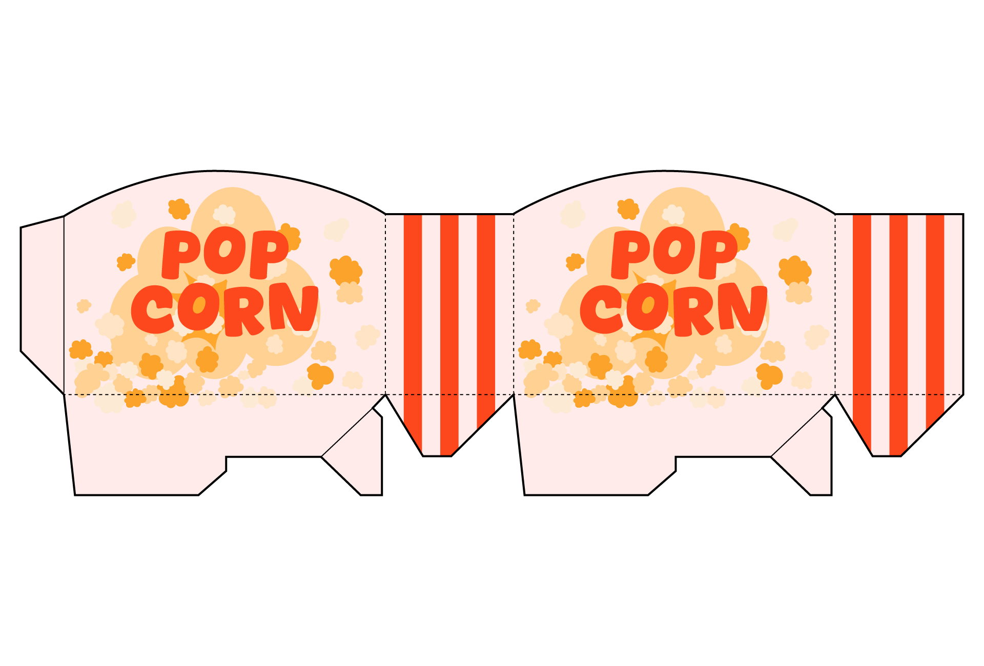 10 Best Printable Popcorn Box Printablee