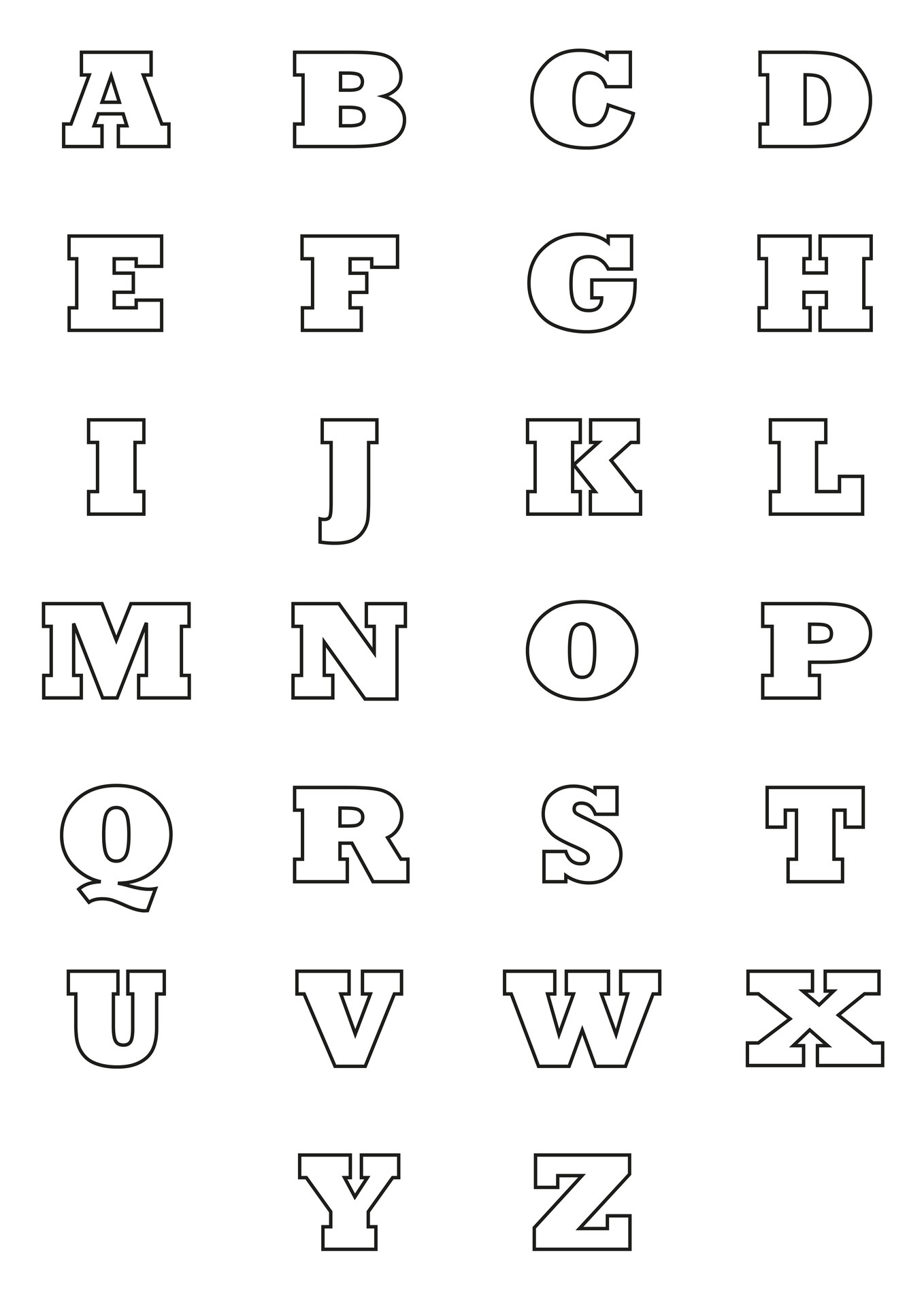 Free Printable Upper Case Alphabet Template Printable Alphabet 9 Best