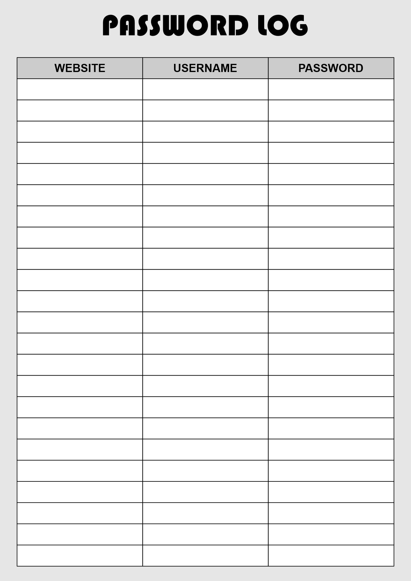 Free Printable Password Worksheet Andrea Dekker Riset