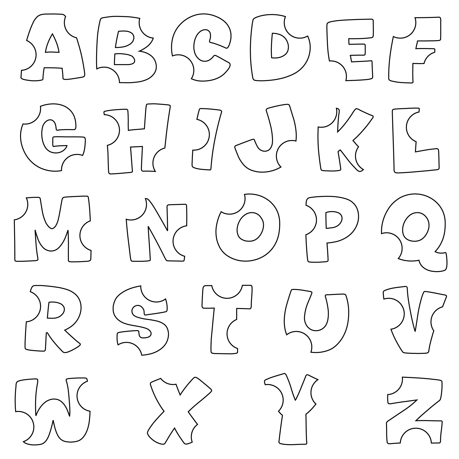 Outline Alphabet Letters To Print