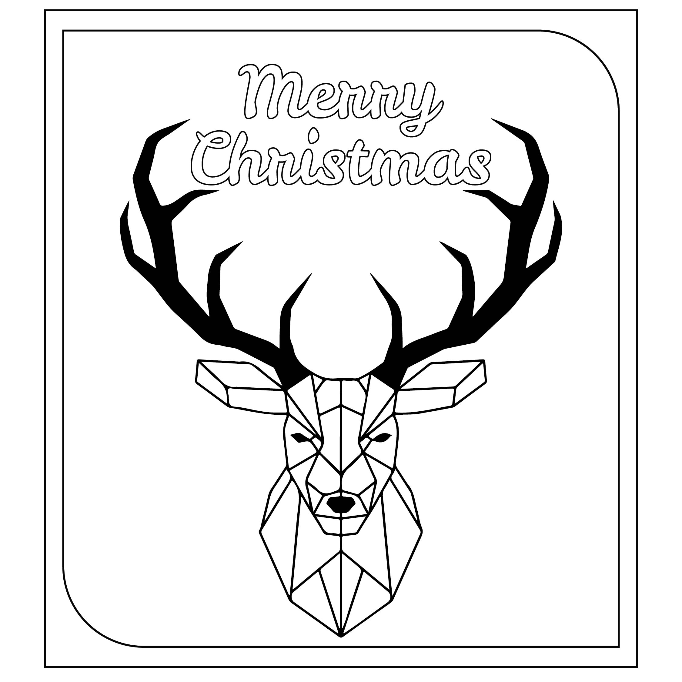 6 Best Black And White Christmas Card Templates Printable Printablee