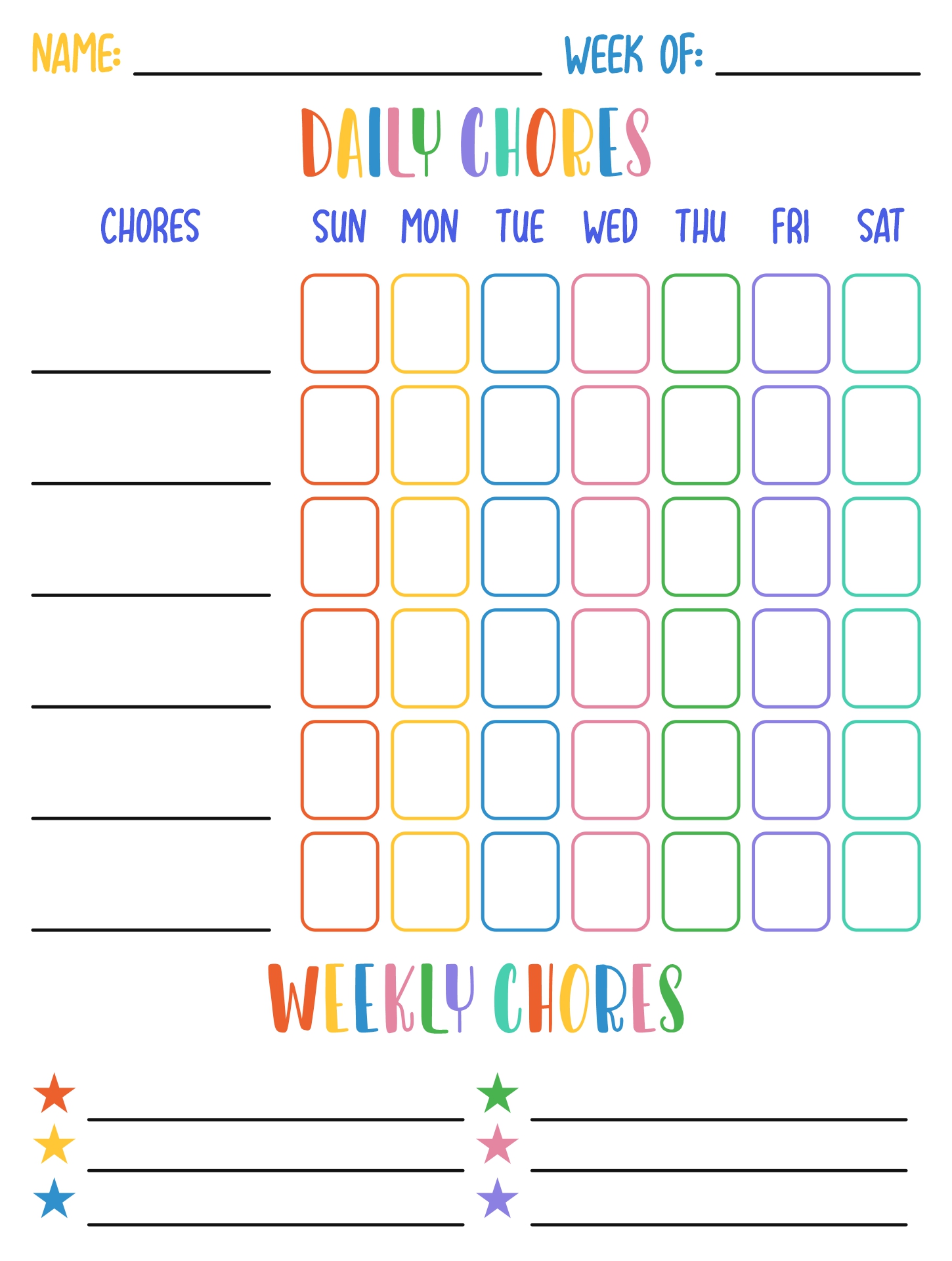Printable Charts Chore Chores Eloquent Pediaflower iz Pix