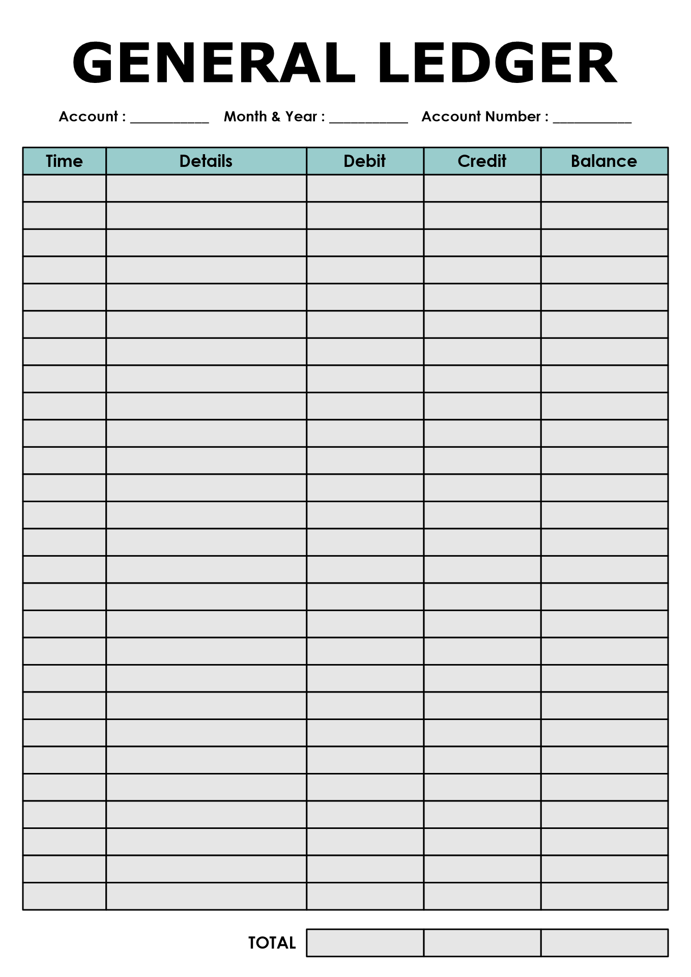 Free Printable Accounting Forms