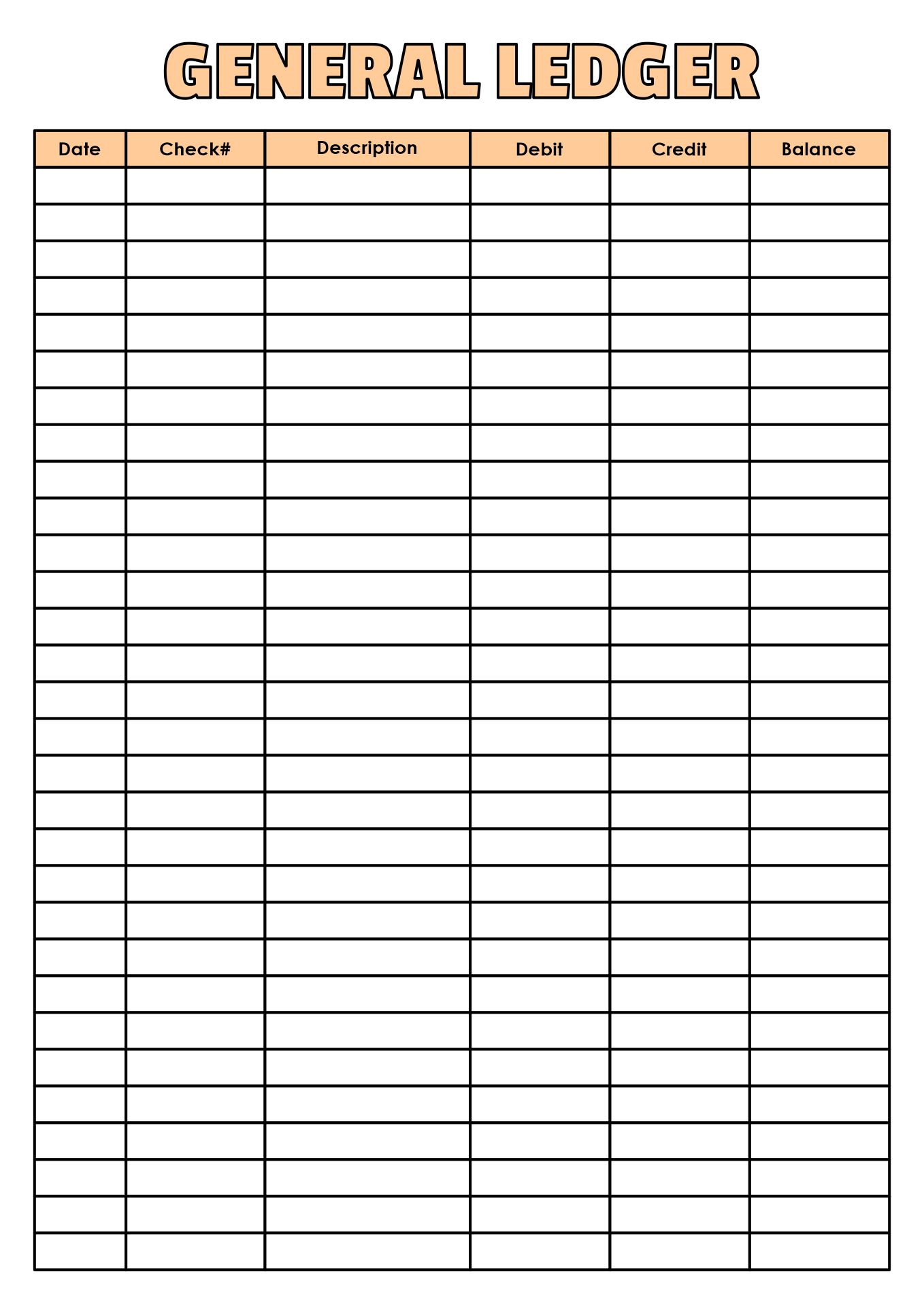 Free Printable Ledger Printable Blank World