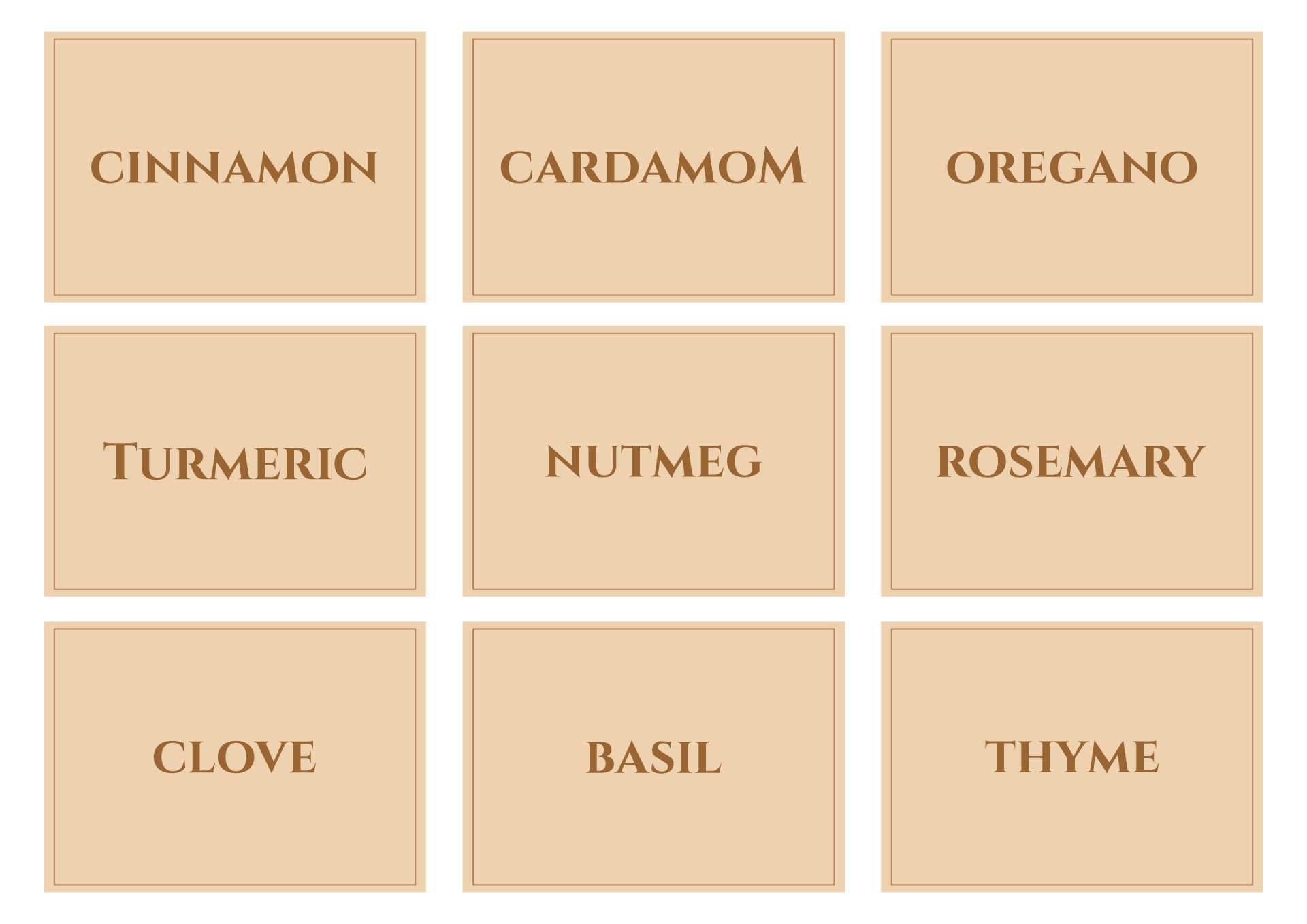 10 Best Vintage Spice Labels Free Printable Printablee