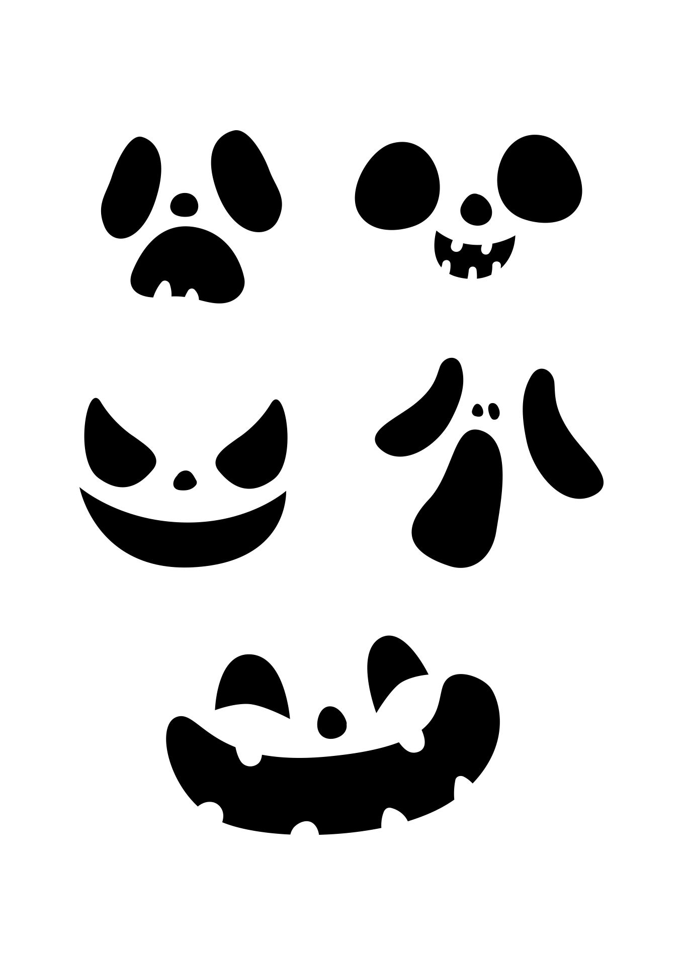Printable Scary Pumpkin Faces Printable World Holiday