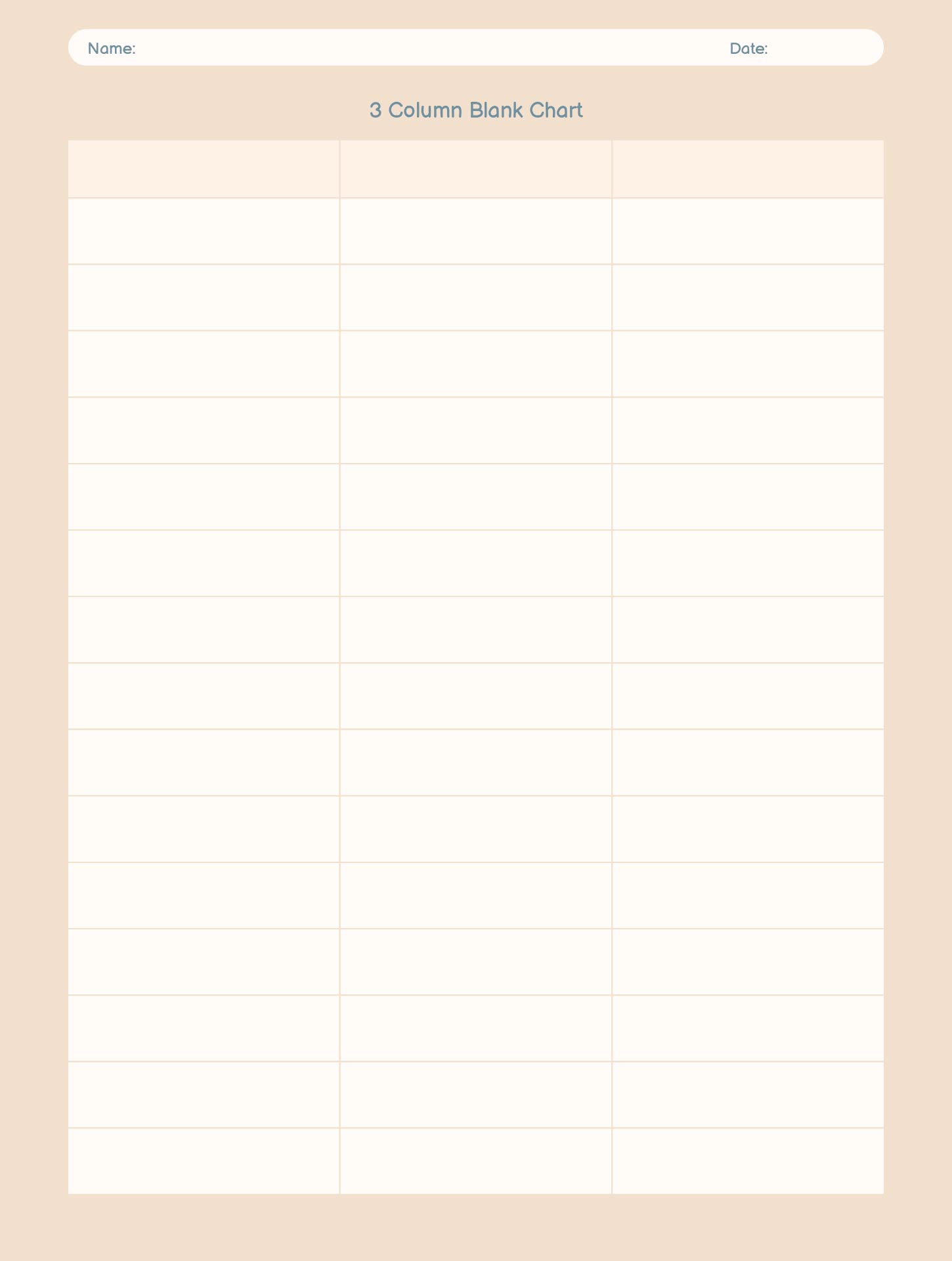 Free Printable 3 Column Chart With Lines FREE PRINTABLE TEMPLATES