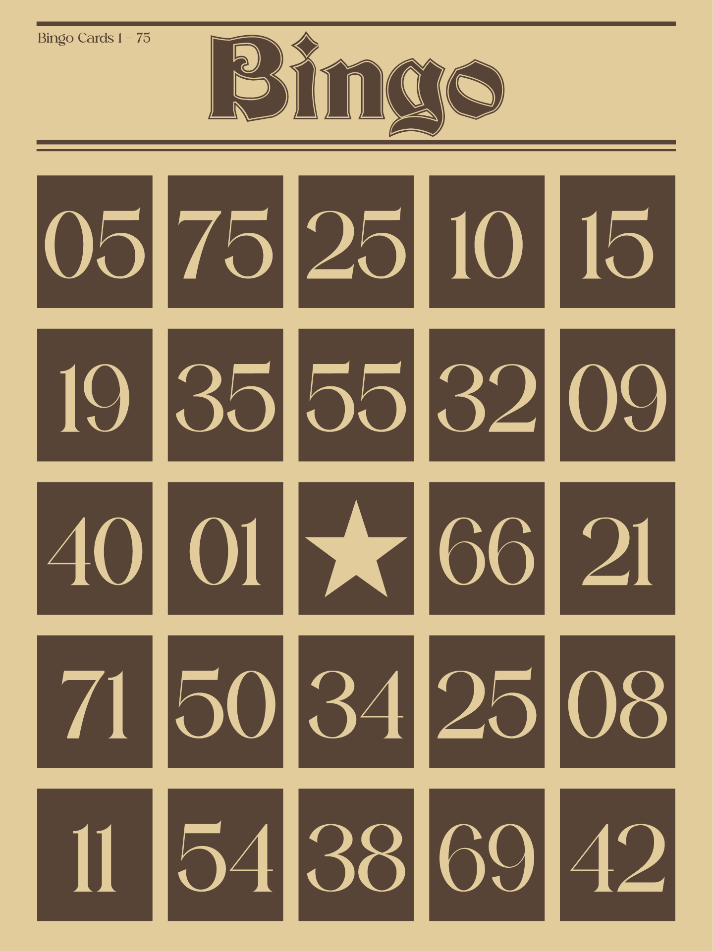 10 Best Free Printable Bingo Numbers Sheet Printablee