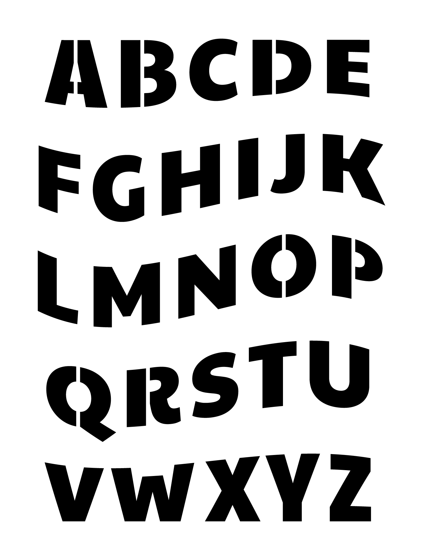 Large Letter Fonts For Coloring Pages
