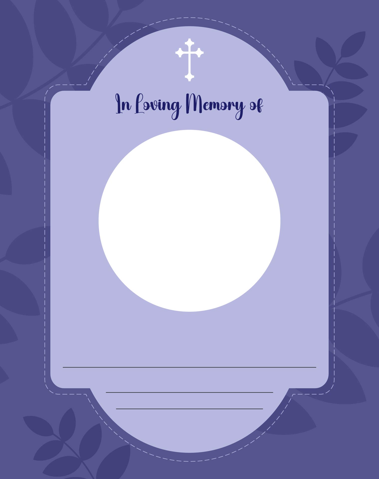 Downloadable Printable Free Blank Funeral Program Templates