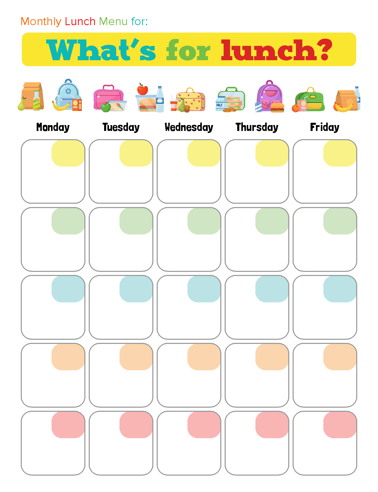 School Lunch Menu Template School Lunch Menu Template