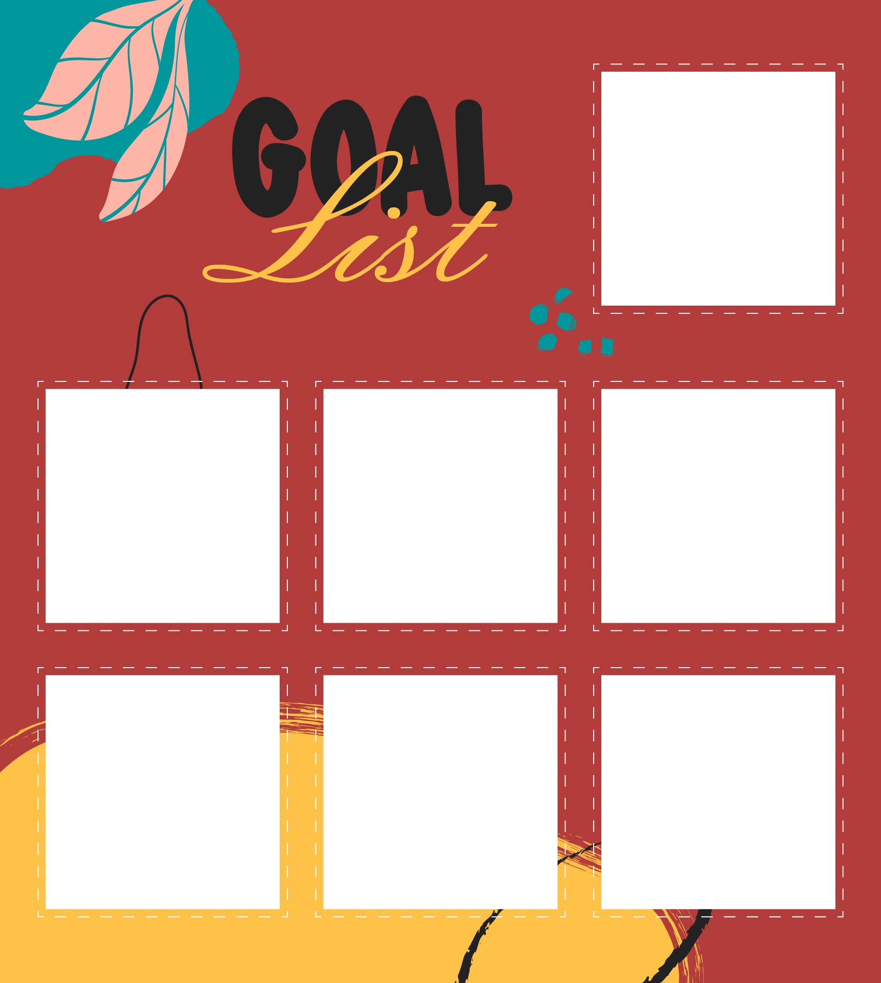 Goal List 10 Free PDF Printables Printablee