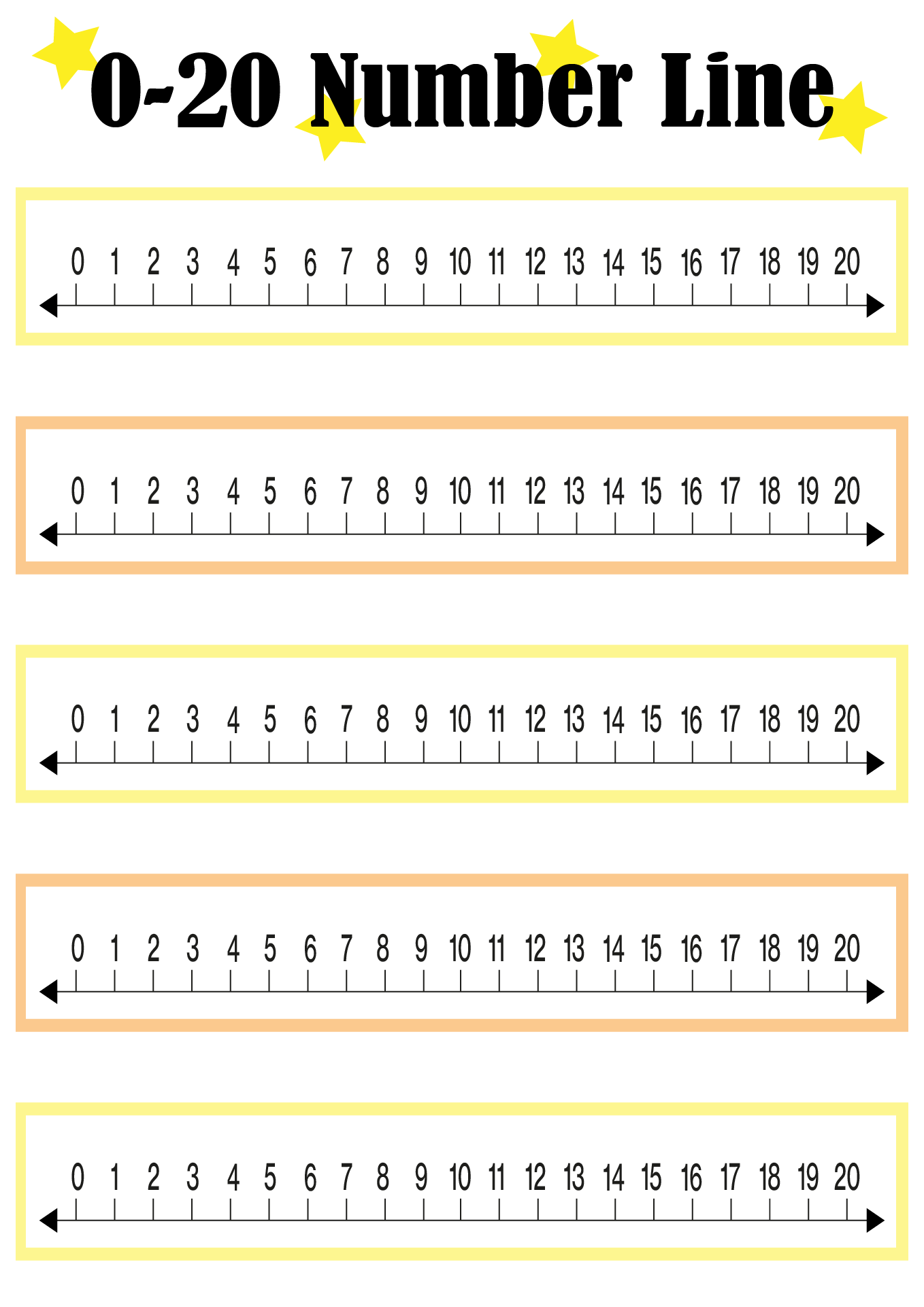 10 Best Kindergarten Number Line Printable 0 20 PDF For Free At Printablee