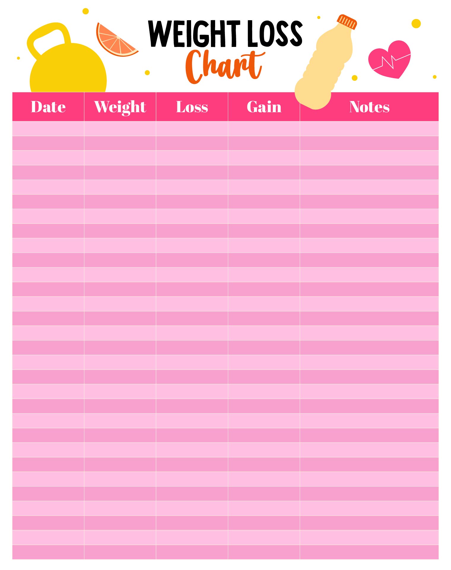 Weekly Weight Loss Tracker 10 Free PDF Printables Printablee Weekly Weight Loss Tracker 10 Free PDF Printables Printablee
