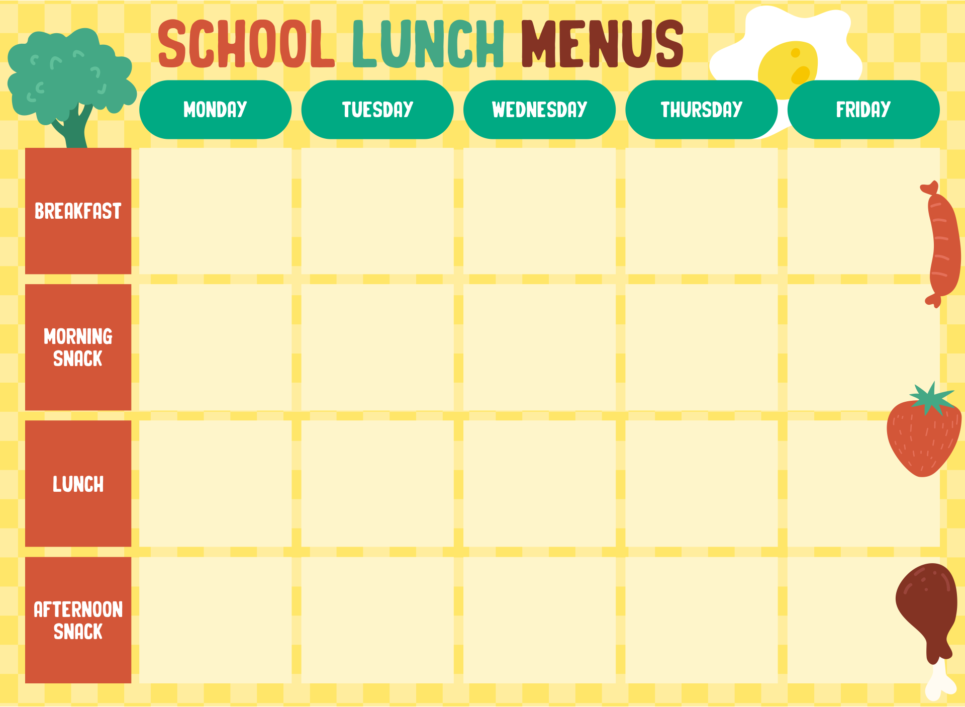 Menu Template Blank Collection